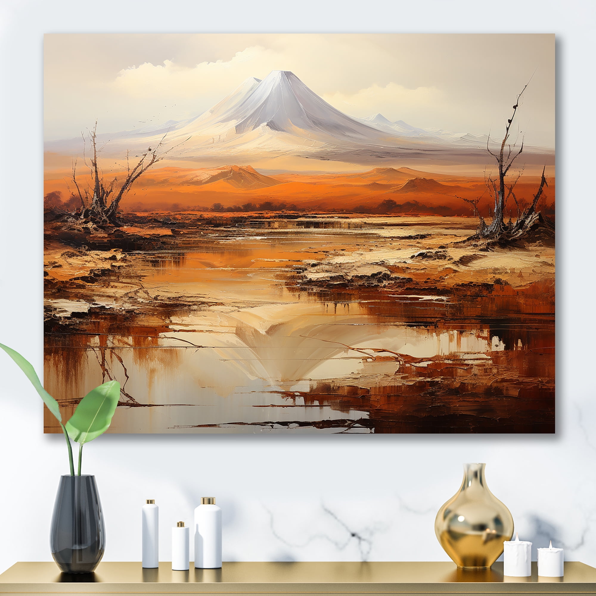 Designart "Scenic Volcanic Vista I" Volcano Wall Art Prints - Walmart.com
