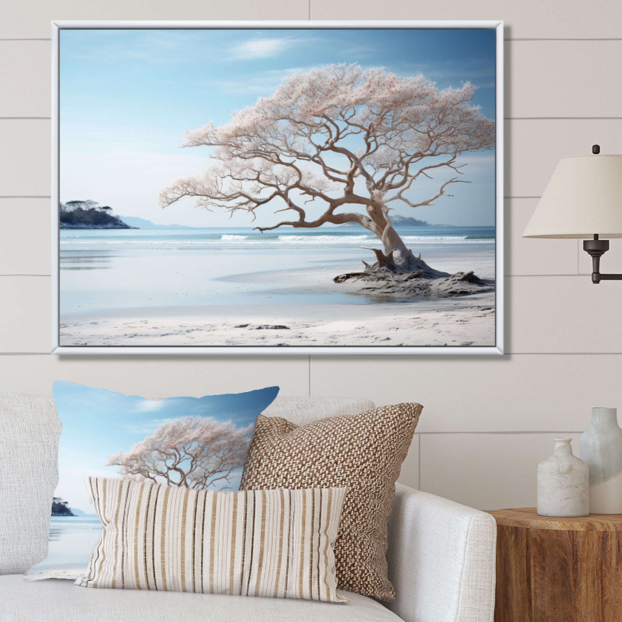 Designart "Scenic horizon Coastal Serenity I" Coastal Ocean Floater ...