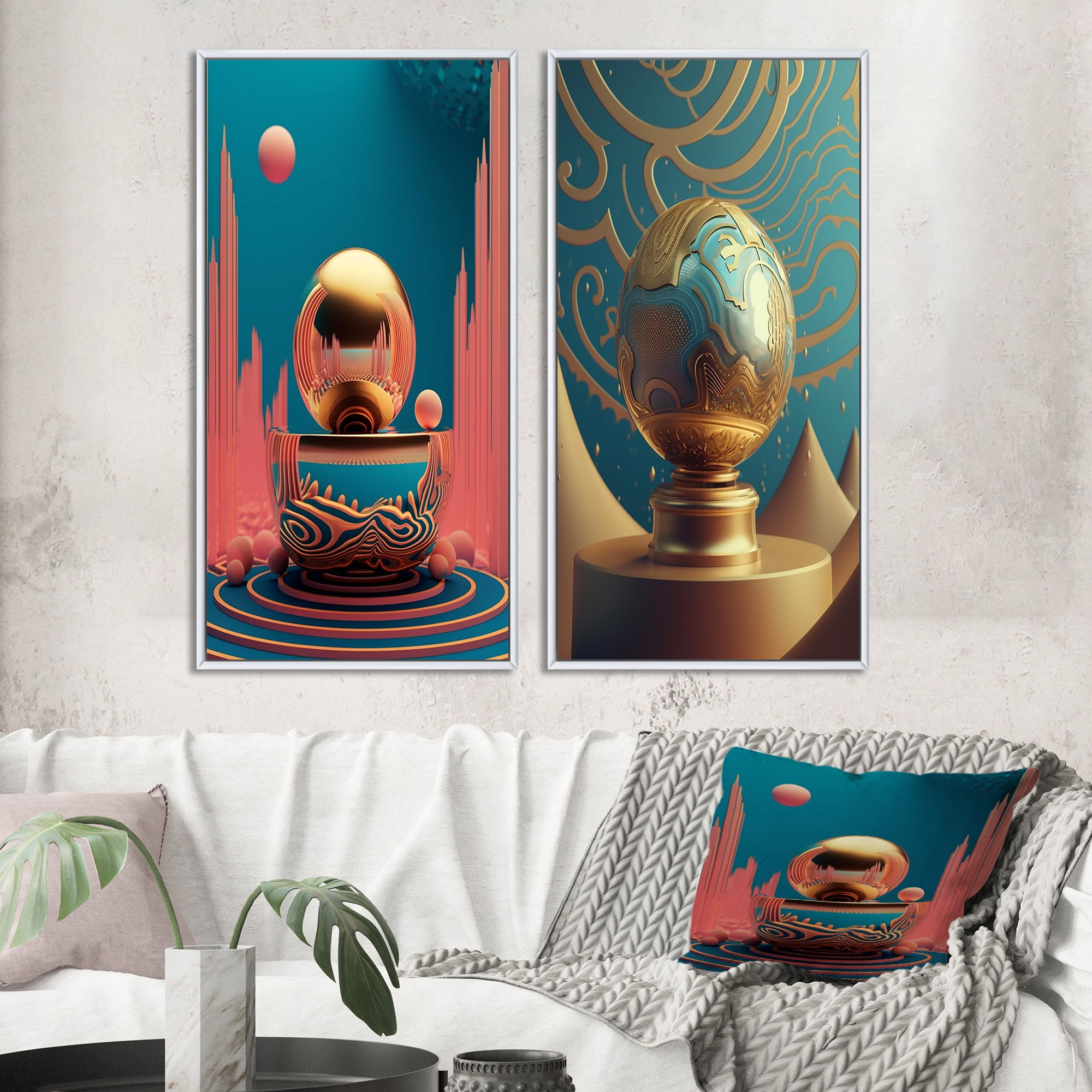 Designart "Seance of Future Geometry Mastery III" Modern Geometric ...