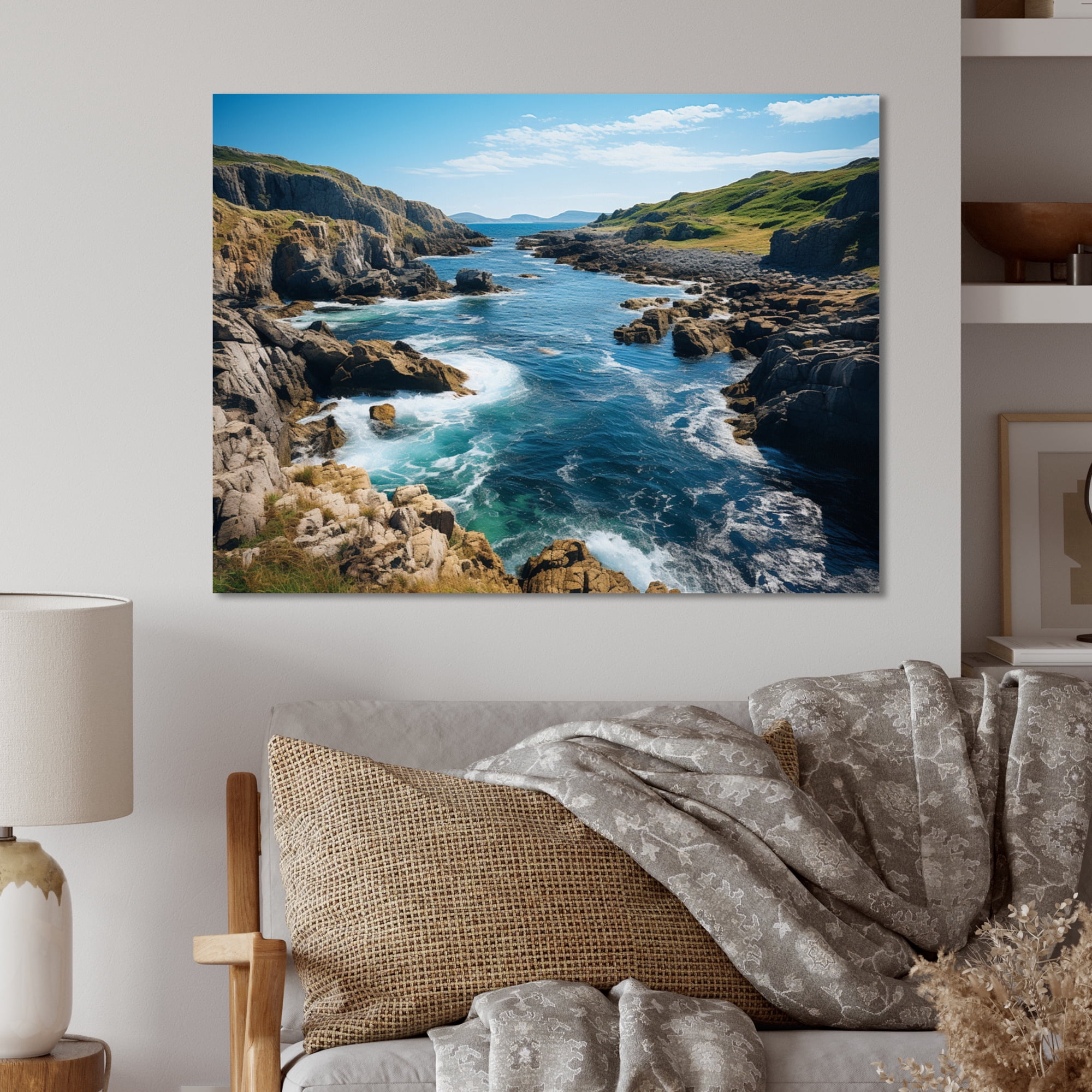 Designart "Seascapes of Newfoundland, Canada II" Landscapes Metal Art ...