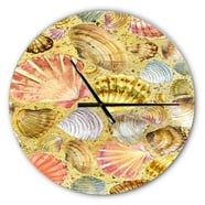 Designart Blue Brazilian Geode Modern Elegant Aluminium Wall Clock with ...