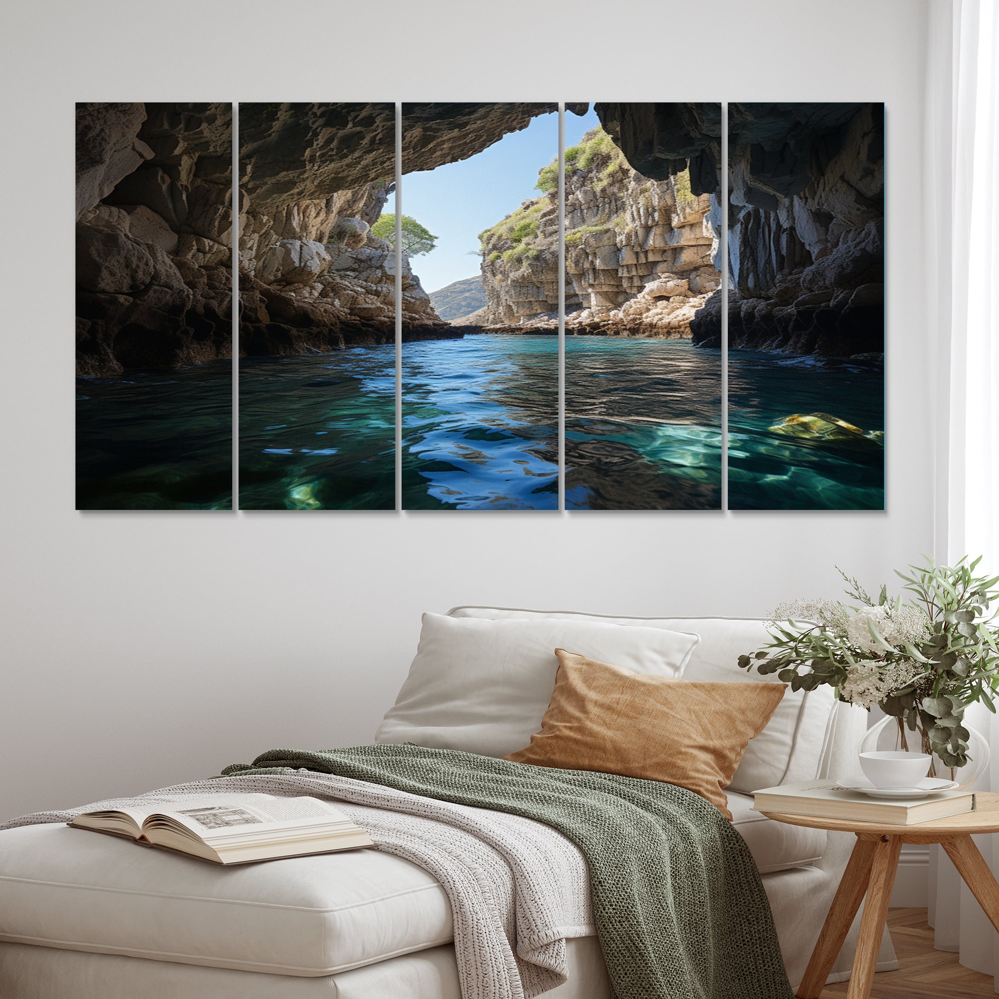 Designart "Secrets of Zakynthos, Greece III" Landscapes Metal Wall Art ...