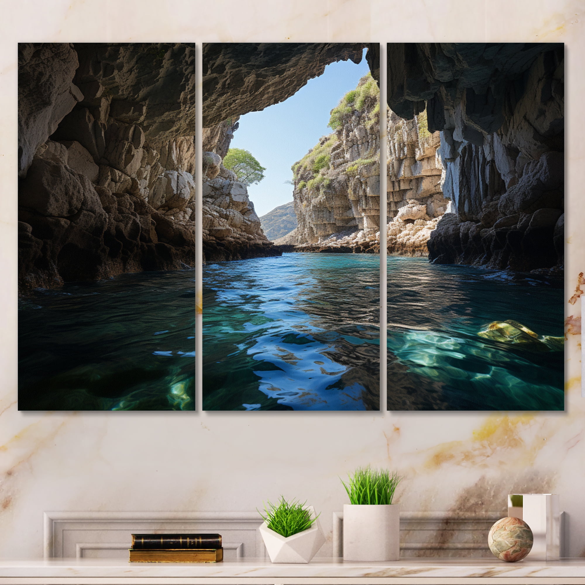 Designart "Secrets of Zakynthos, Greece III" Landscapes Metal Wall Art ...