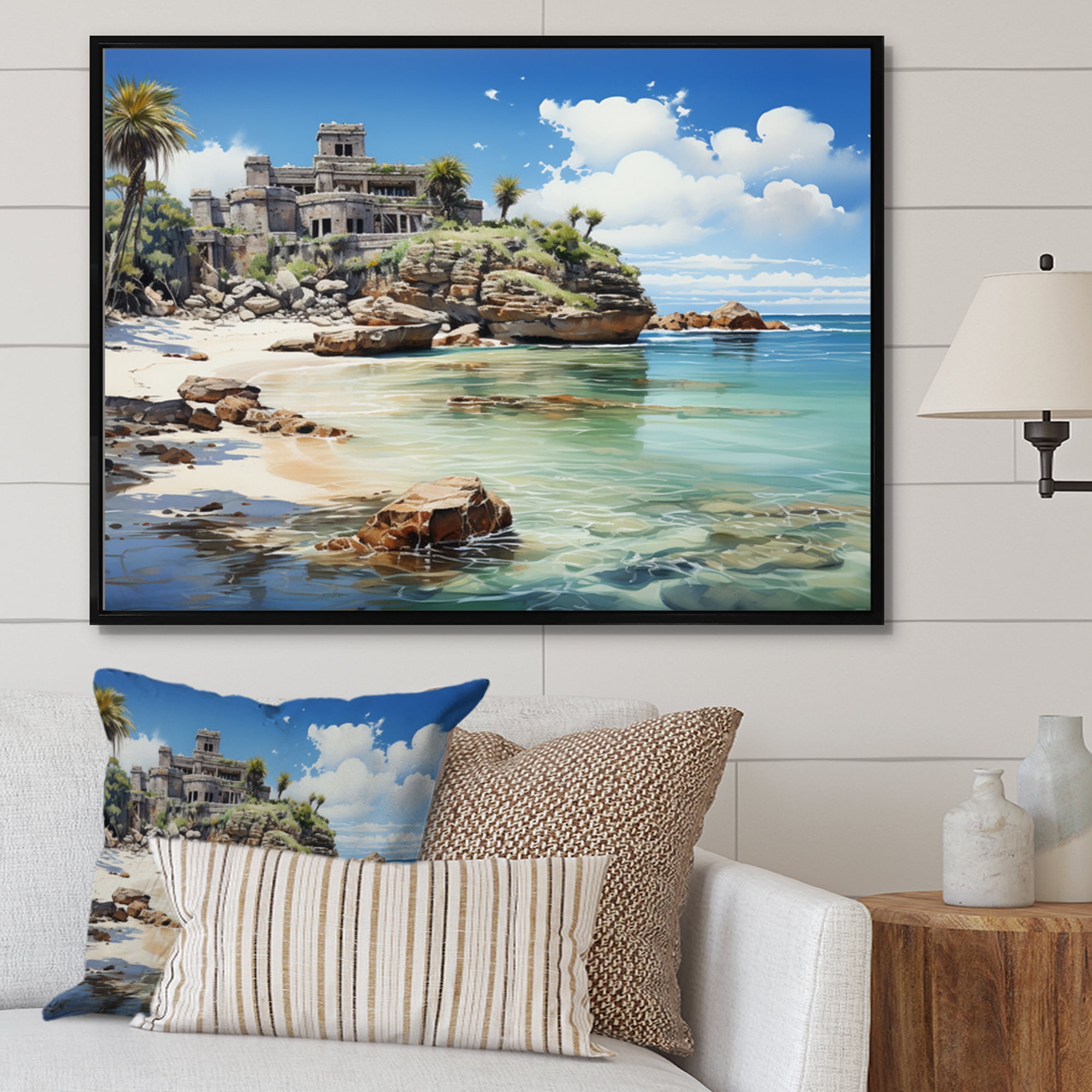 Designart "Serene Moments in Tulum, Mexico" Nautical & Beach Floater ...