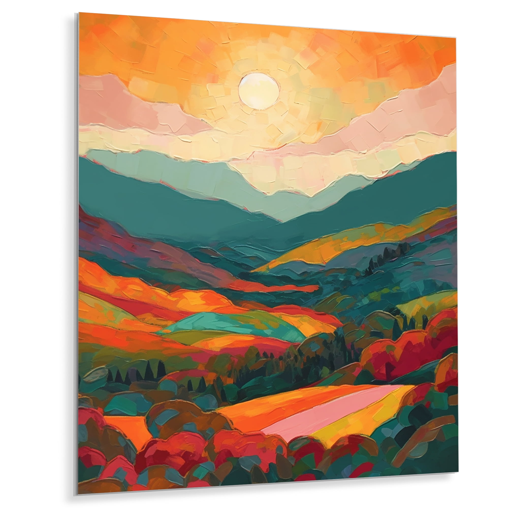 Designart "Serene Sun-Drenched Elegance III" Minimalism Landscape Metal ...