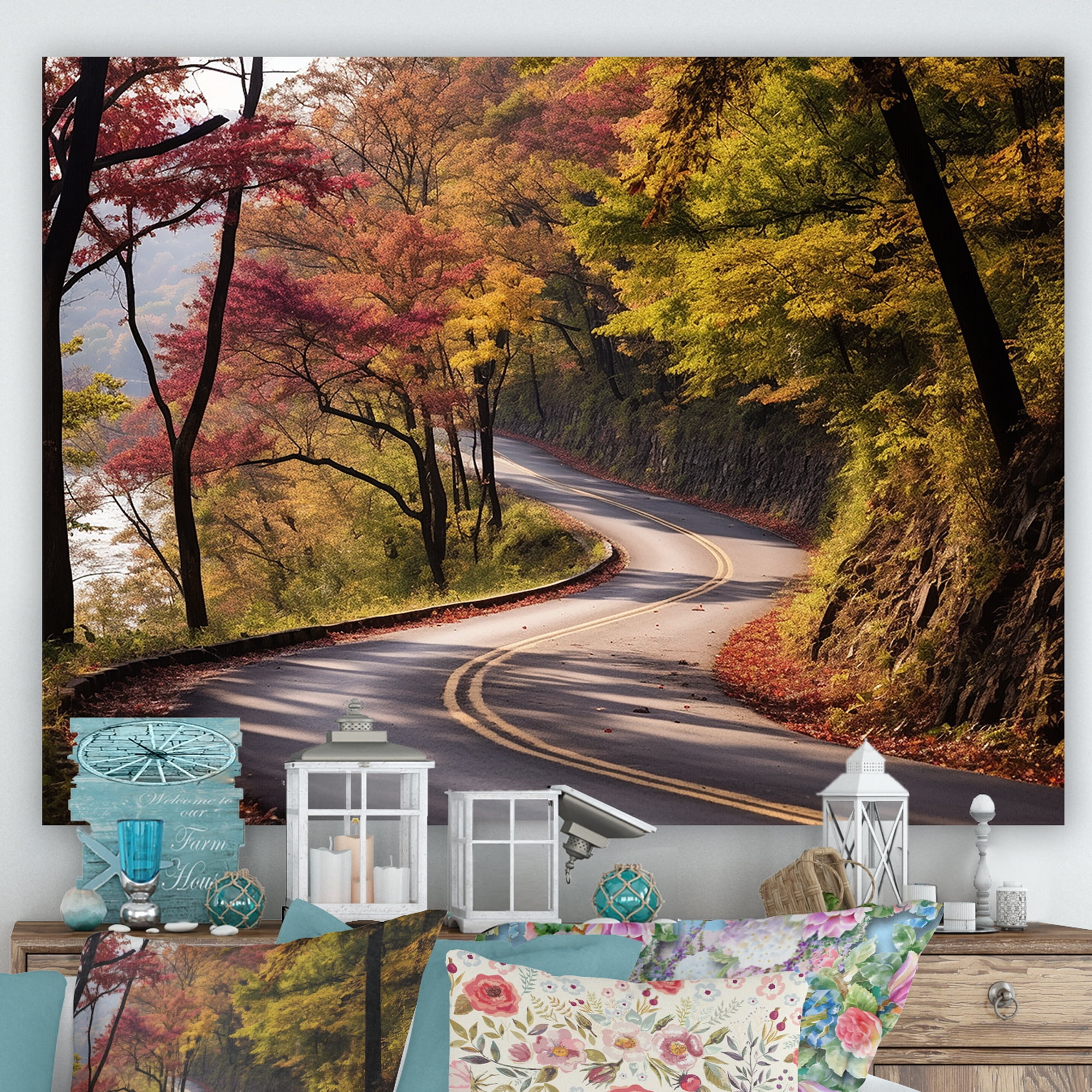 Designart "Shades of Purple Pathway into the Forest IV" Landscapes Wall ...