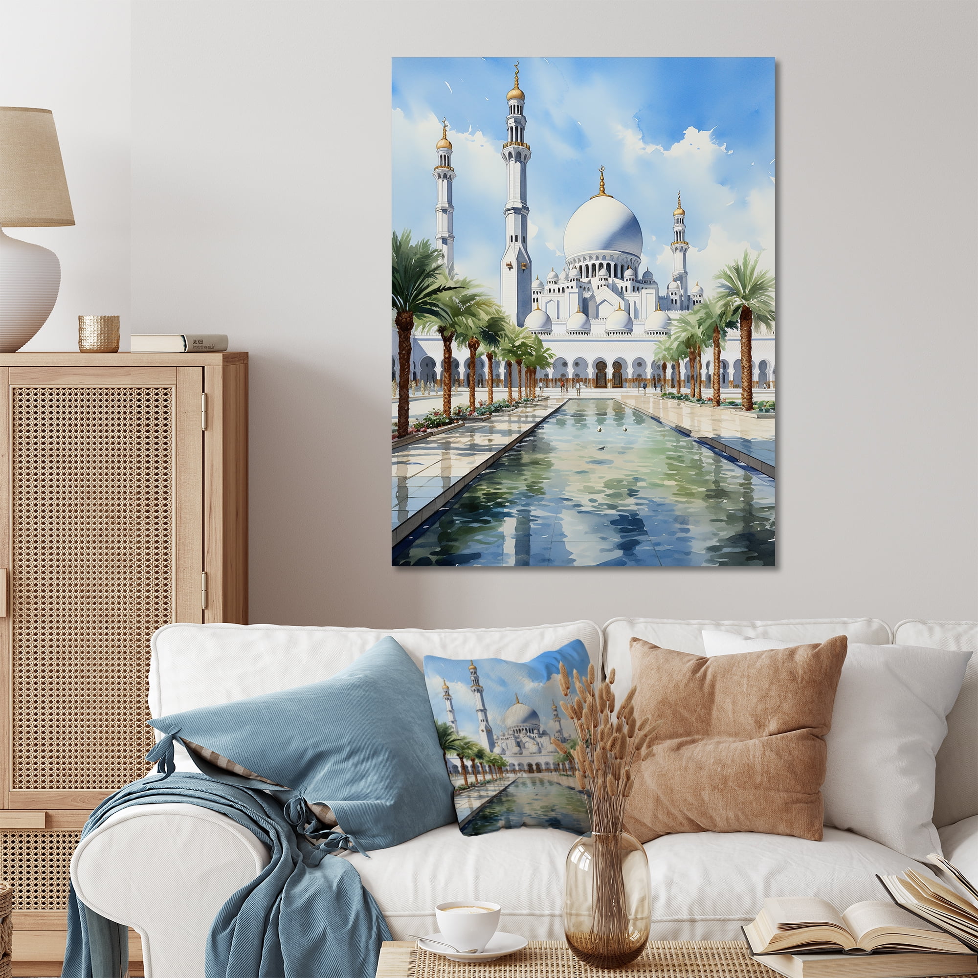 Designart "Grand Mosque of Sheikh Zayed IV" Islam Metal Wall Art ...