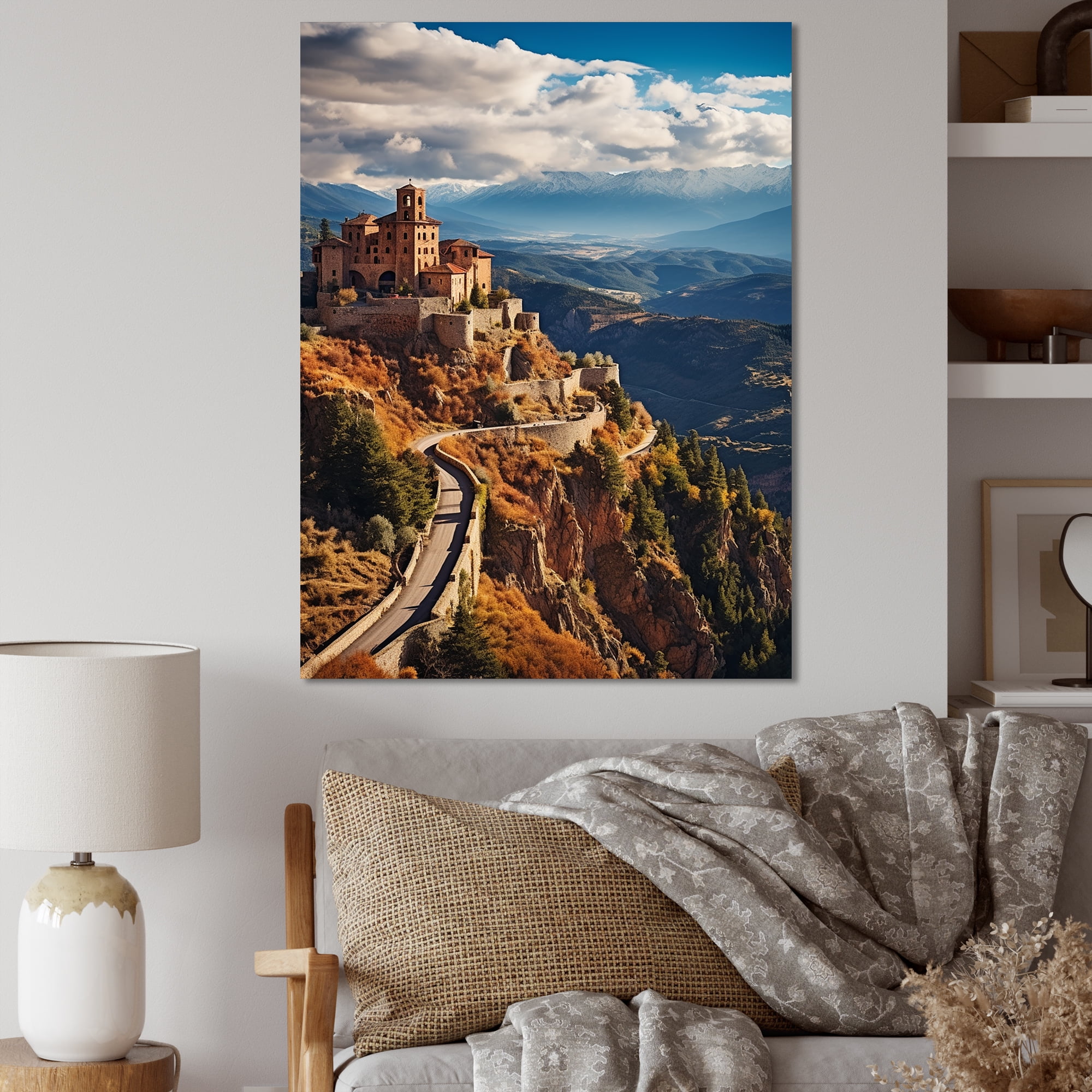 Designart "Sierra Castle in Spain" Cityscapes Wall Decor - Walmart.com