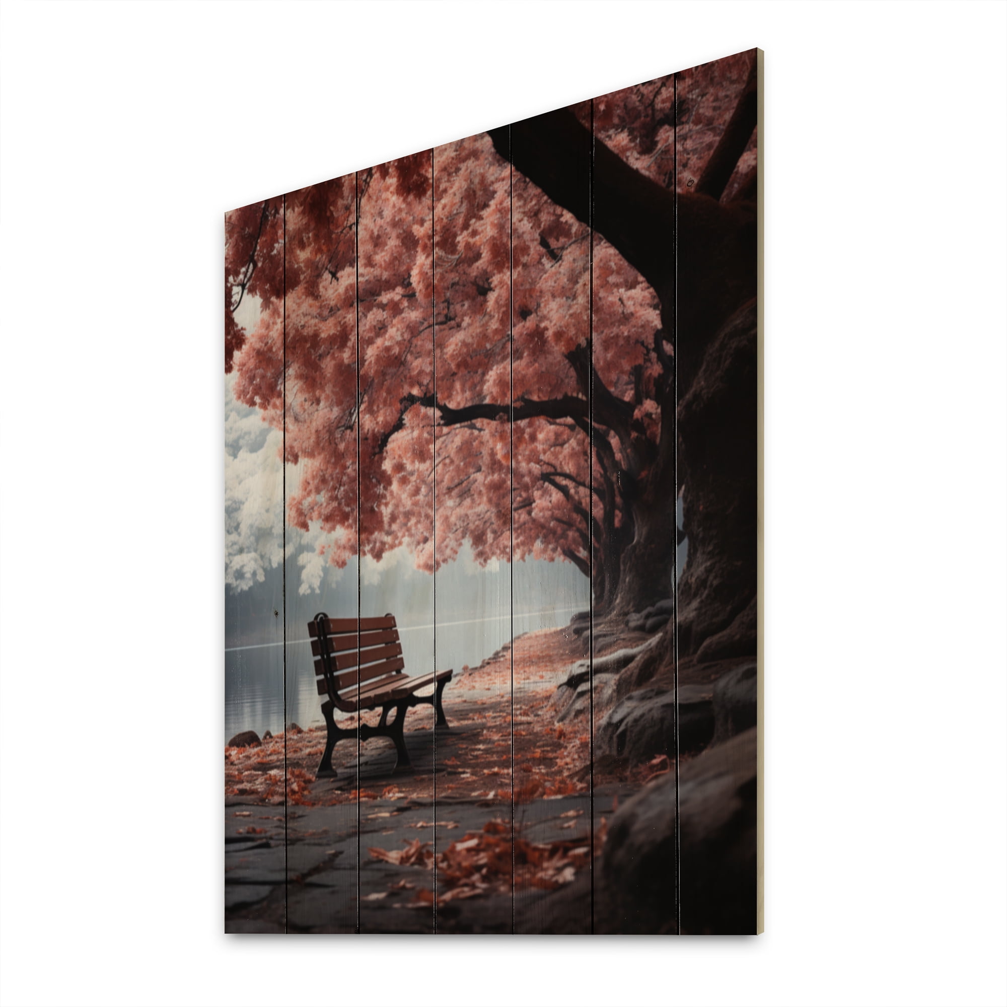 Designart "Silent Contemplation Pink Forest art painting" Landscape ...