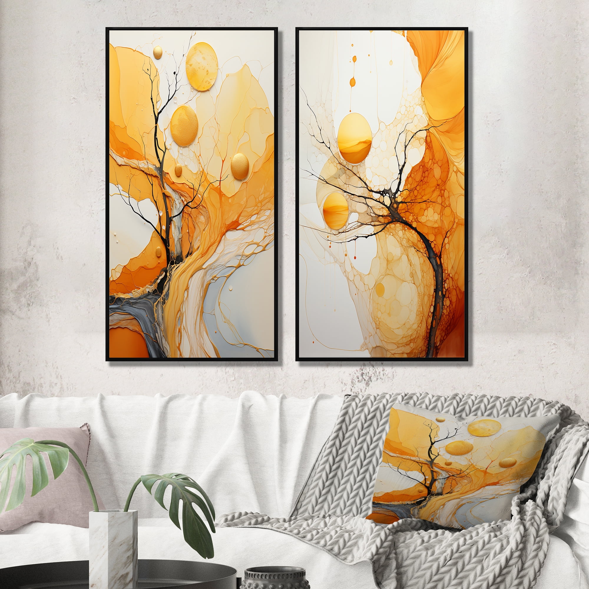 Designart "Silent Forest Full Moon Scene with Lone Tree" Landscape ...