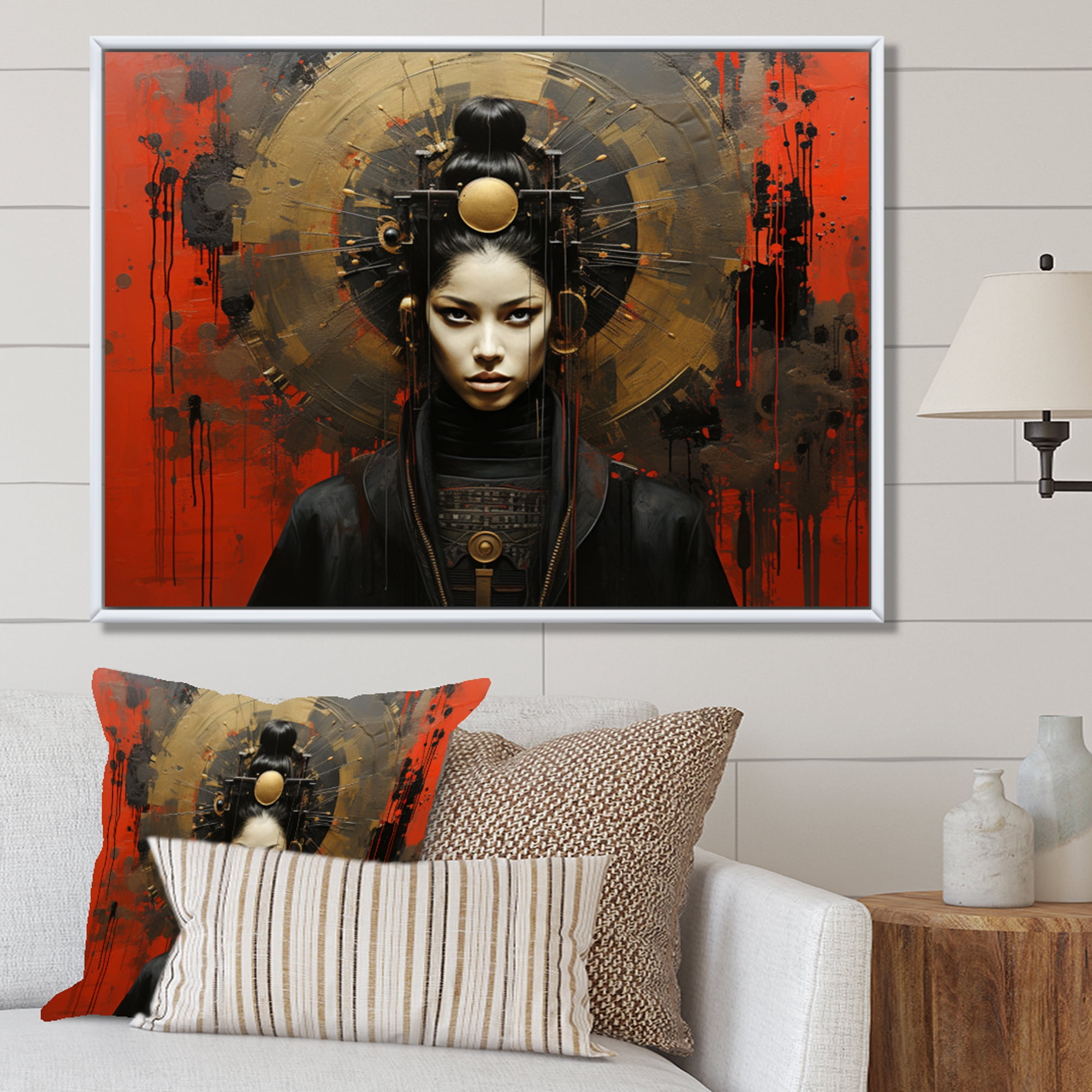 Designart "Silent Samurai Woman of Grace in Japanese Art I" Japan Art ...
