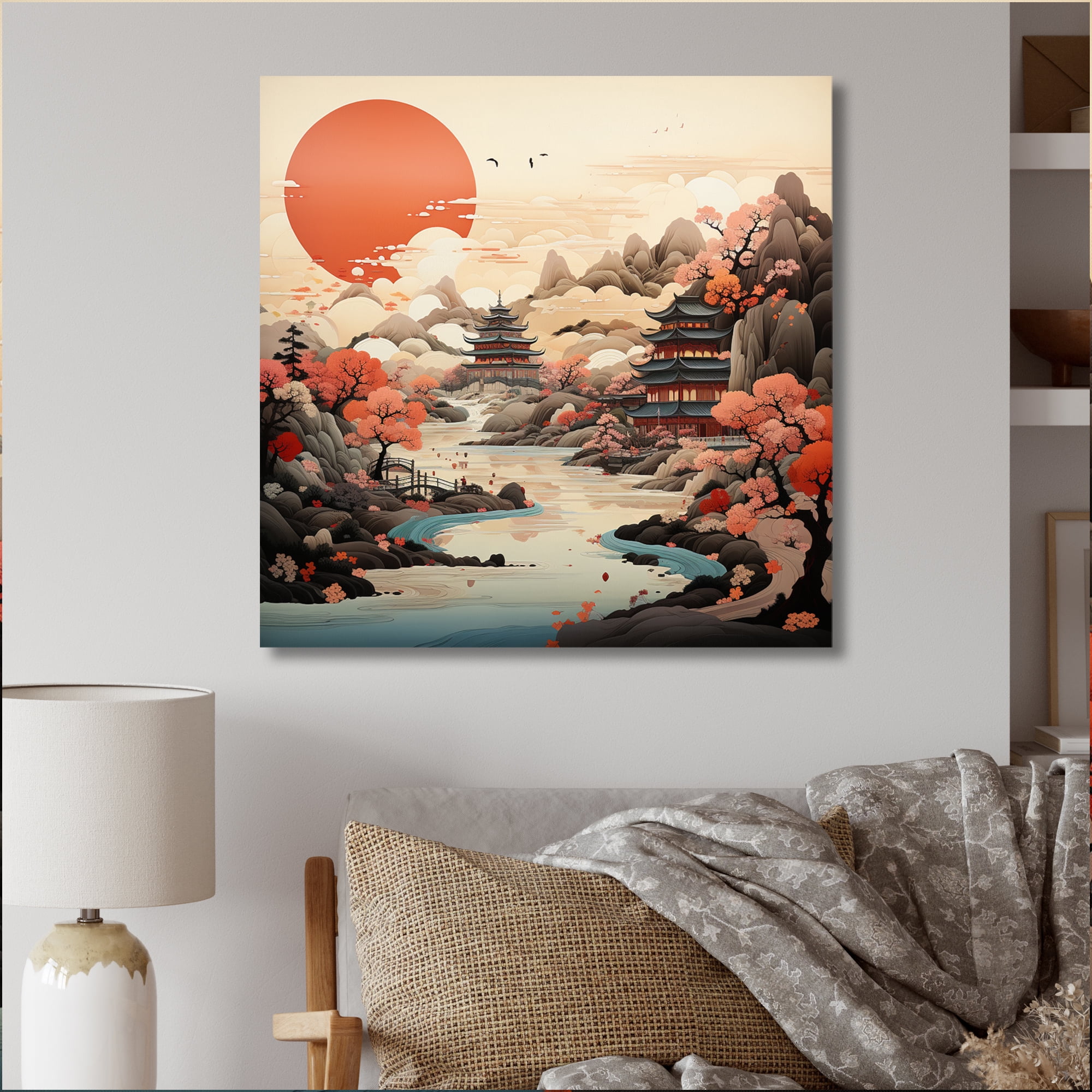 Designart "Silk Road China Art painting I" Chinese Canvas Print ...