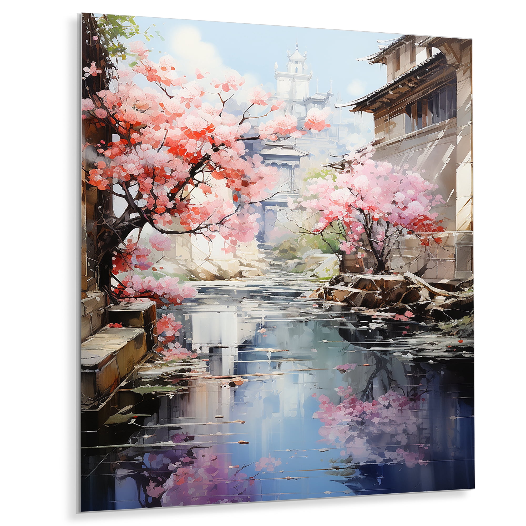 Designart "Silk Road China Art painting X" Chinese Metal Art Print ...