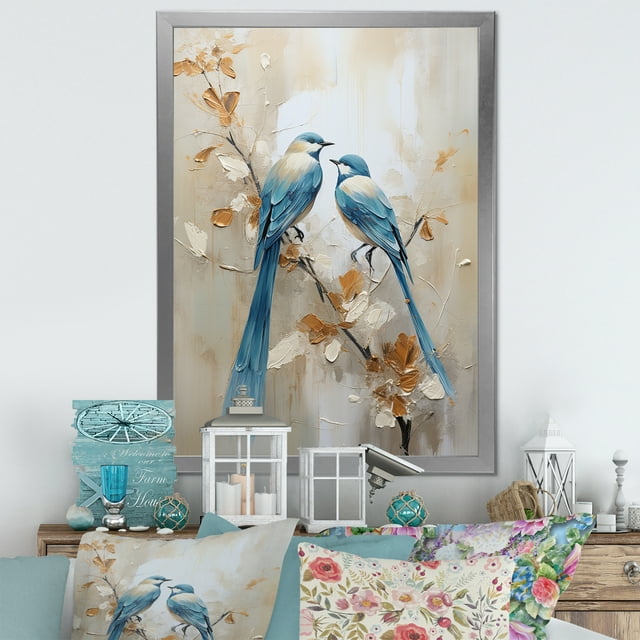 Designart "Simplistic Exotic Bird Floral Landscape I" Birds Of Paradise ...