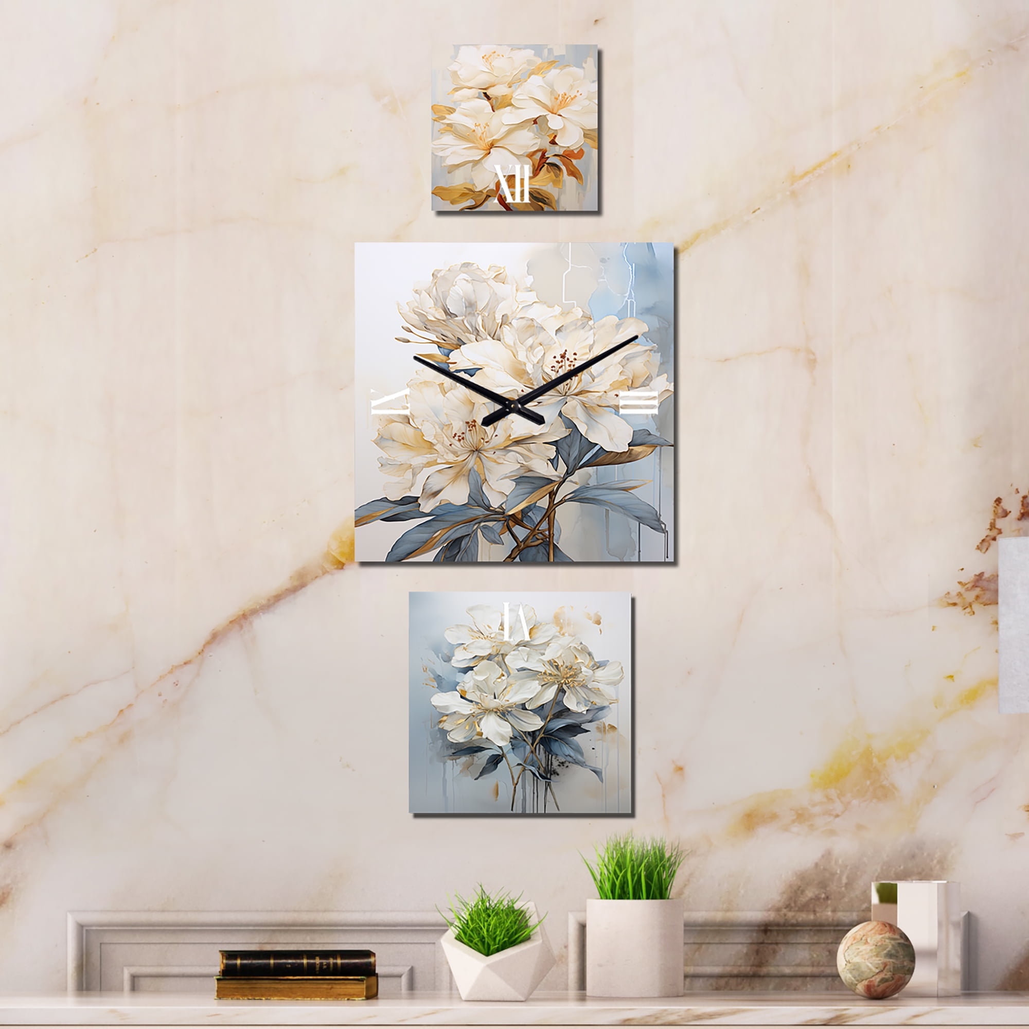 Designart "Simplistic Floral Array" Rhododendron Oversized Traditional ...
