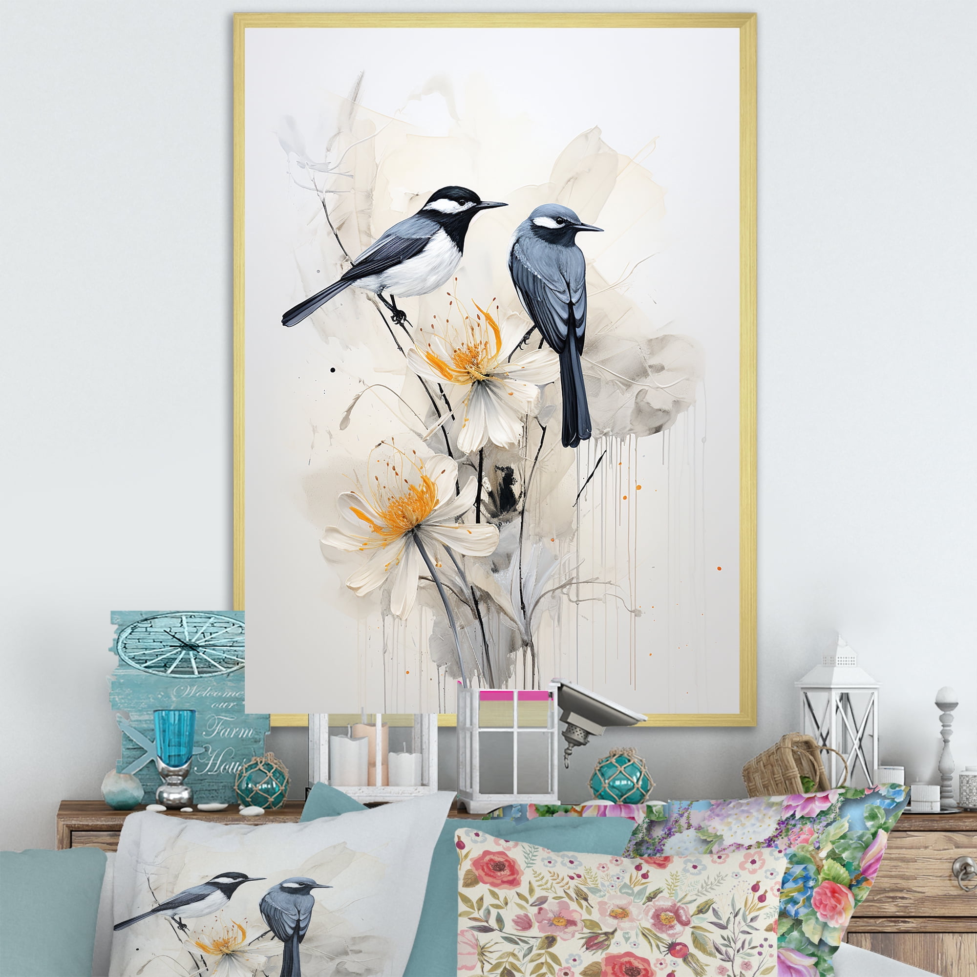 Designart "Simplistic Floral Birds Of Paradise V" Birds Of Paradise ...