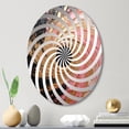 Designart "Simplistic Whirl Pink Ceramics" Abstract Spirals Vortex ...