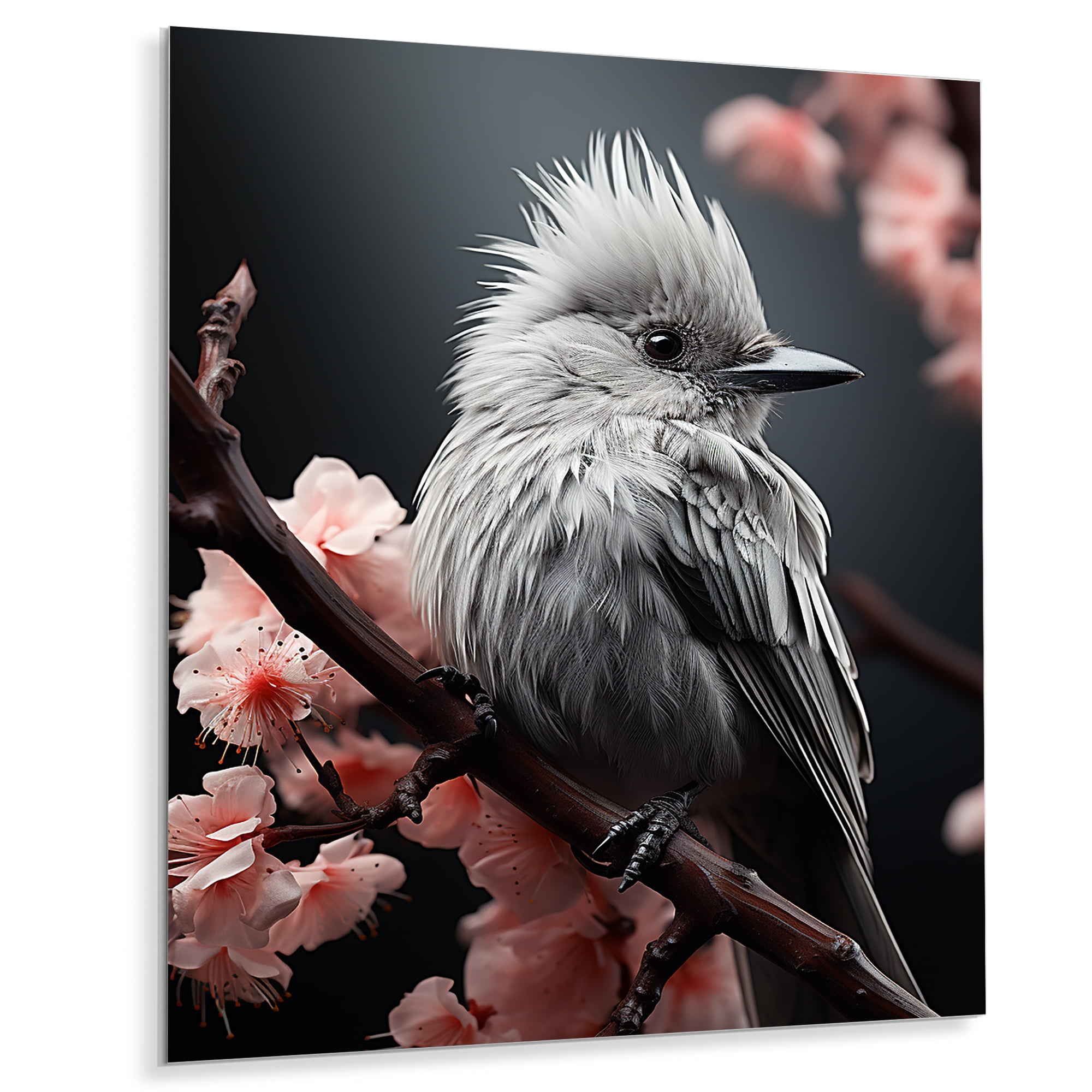 Designart "Slate Rose Creature Hummer" Animals Hummingbird Metal Wall ...