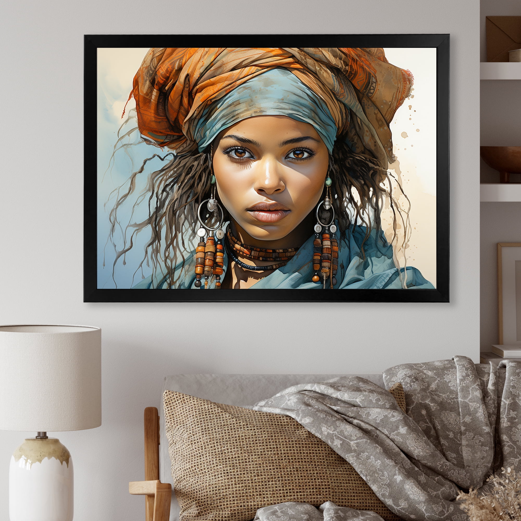 Designart "Somali Bantu Woman Portrait from Africa I" People Framed ...
