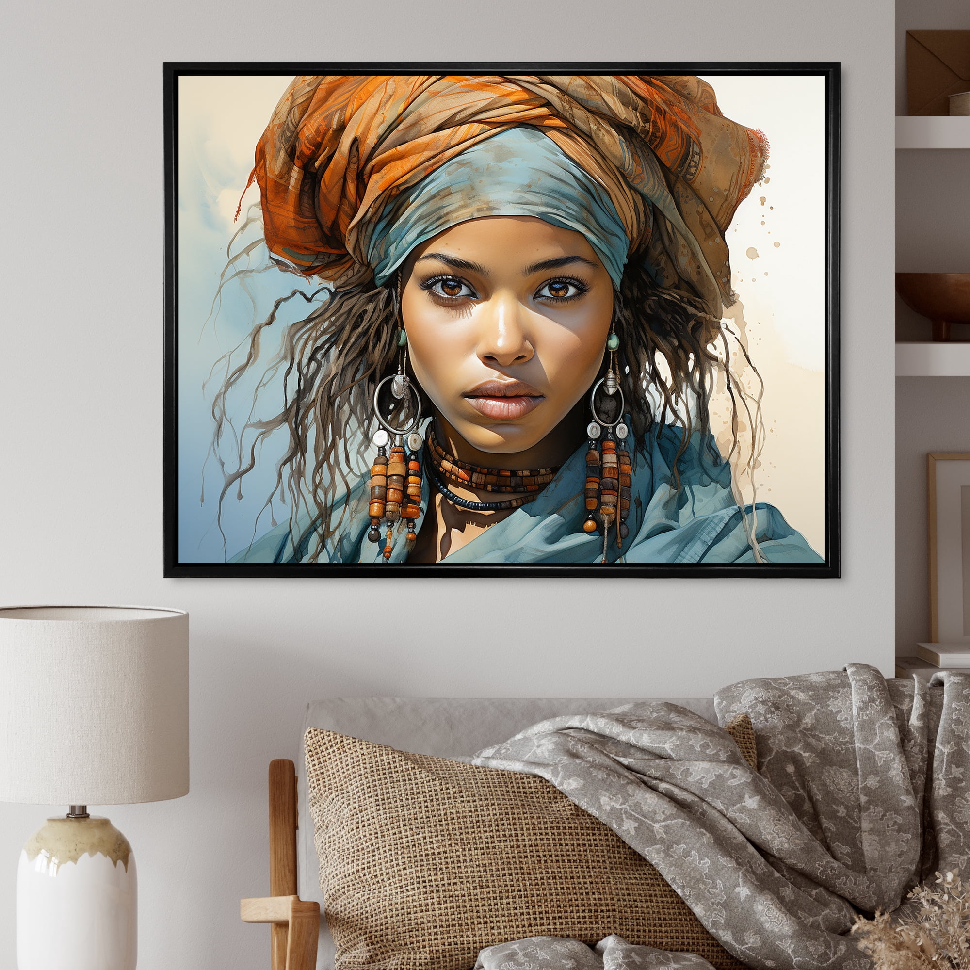 Designart "Somali Bantu Woman Portrait from Africa I" People Framed ...