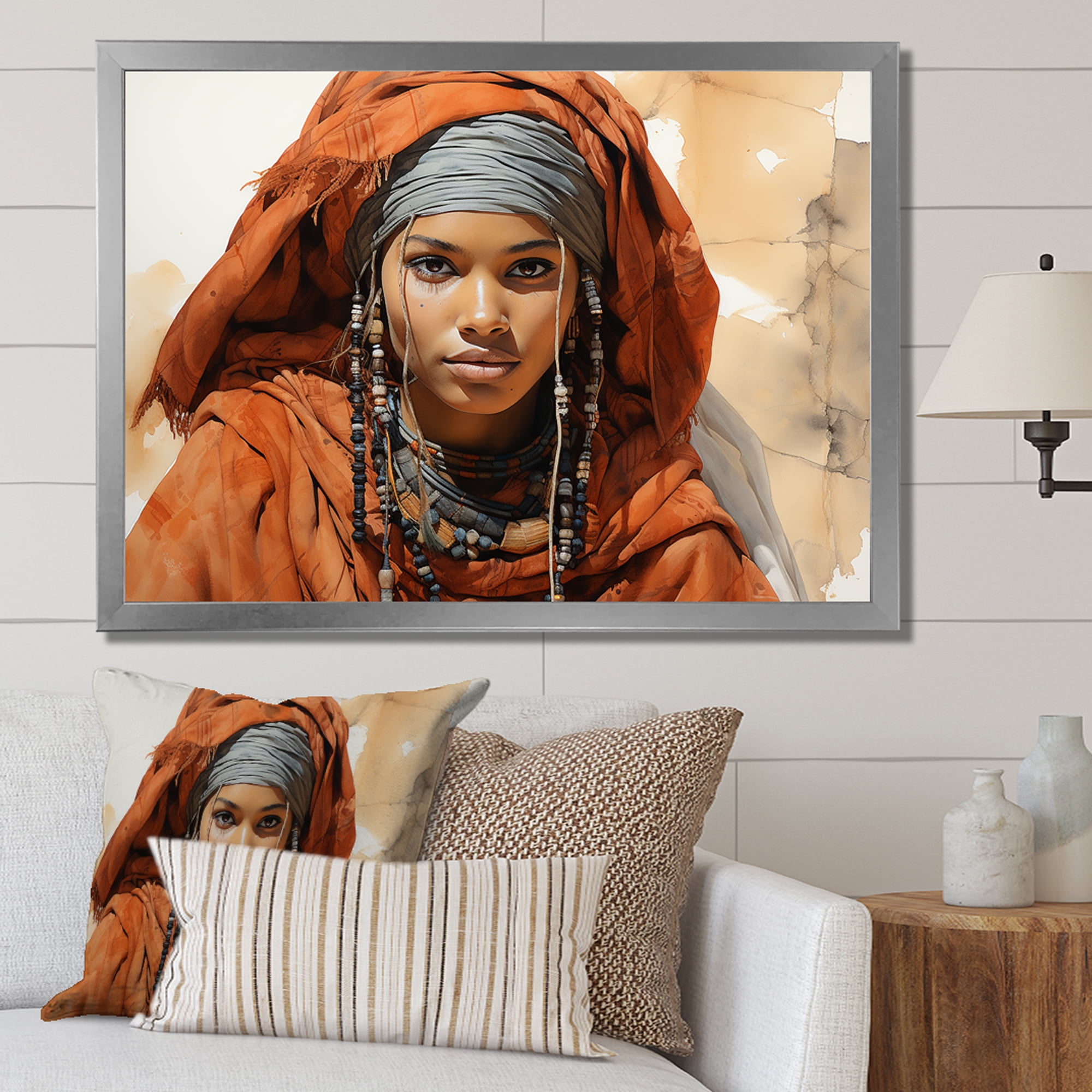 Designart "Somali Bantu Woman Portrait from Africa II" People Framed ...