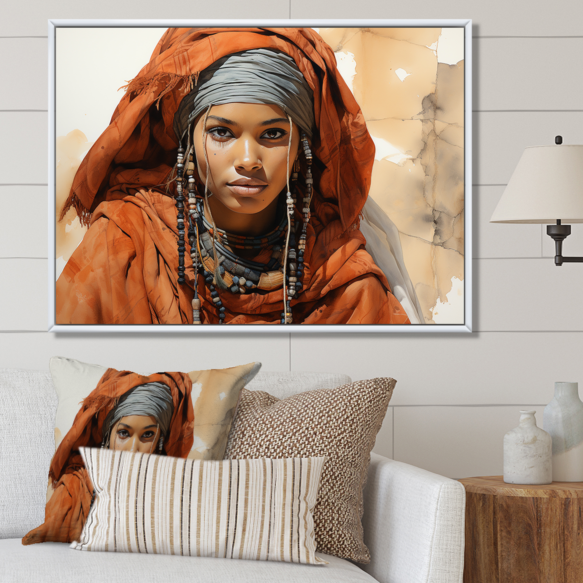 Designart "Somali Bantu Woman Portrait from Africa II" People Framed ...