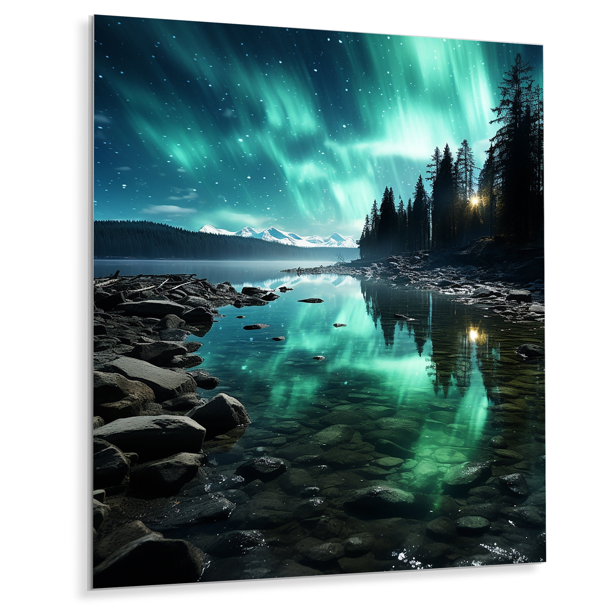 Designart "Spectacular Aurora Borealis Display II" Landscape & Nature ...