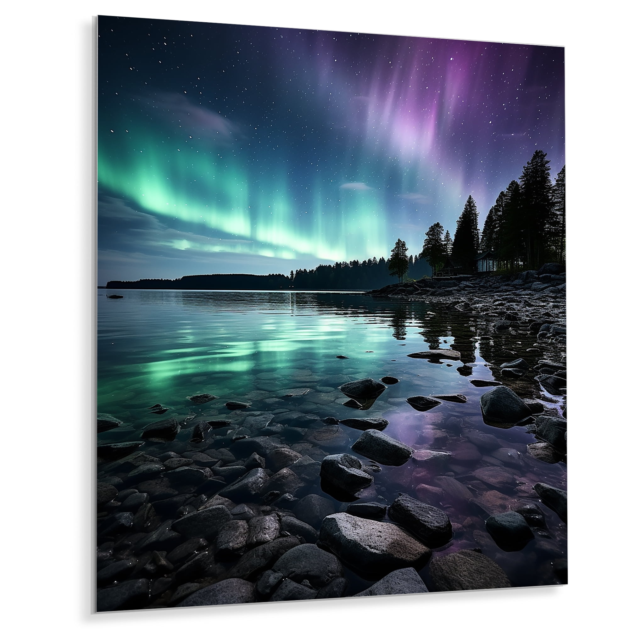 Designart "Spectacular Aurora Borealis Display III" Landscape & Nature ...