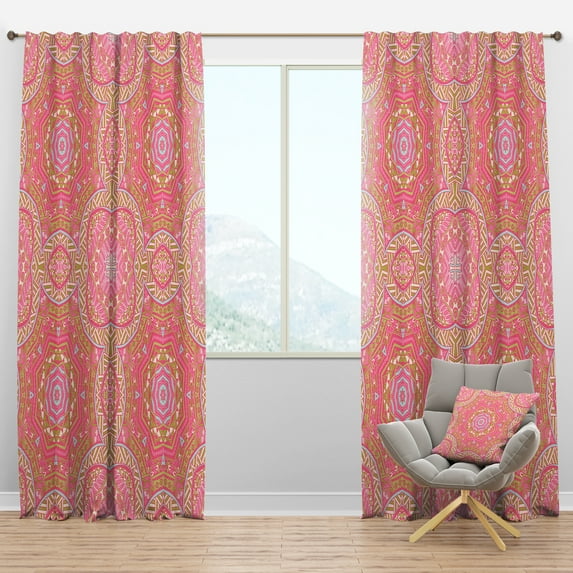 Designart Spheres Pink IV Blackout Curtain Panel - Walmart.com