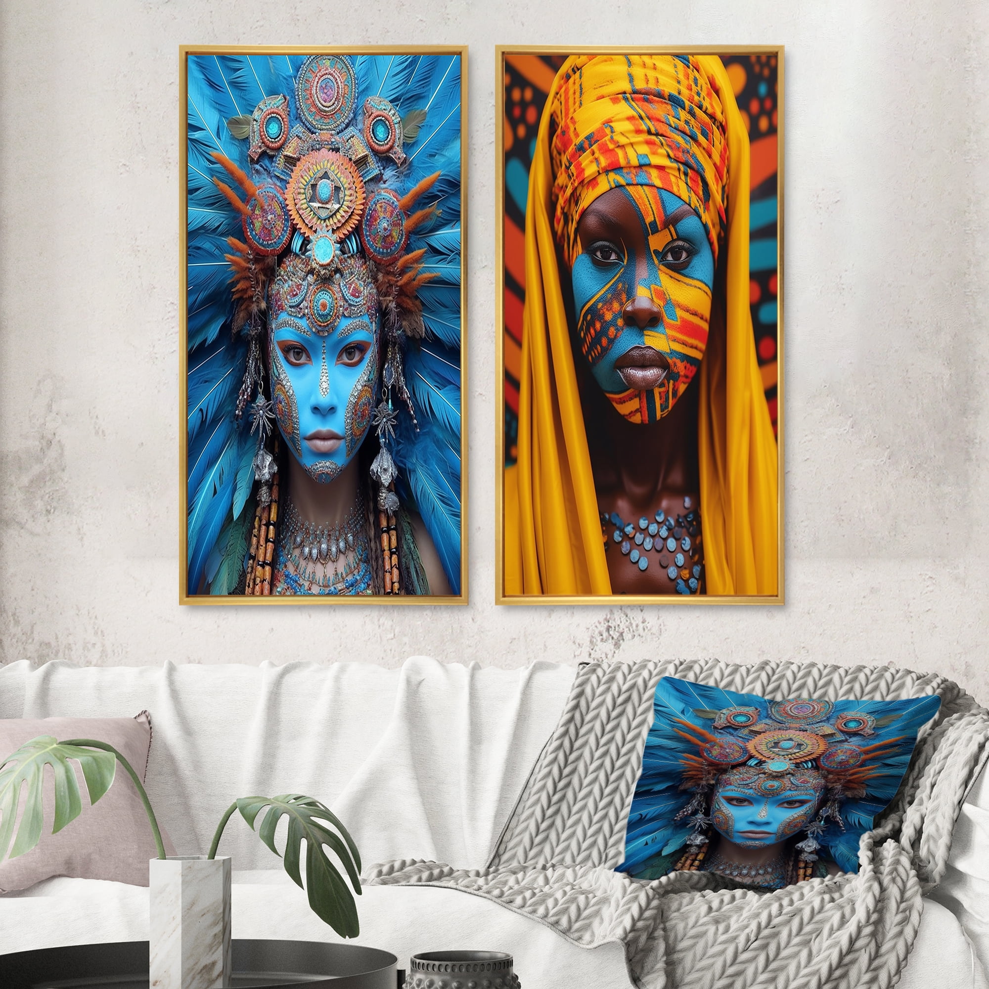 Designart "Spiritual Festivities Vibrant Slavic Portraits I" Boho Woman ...