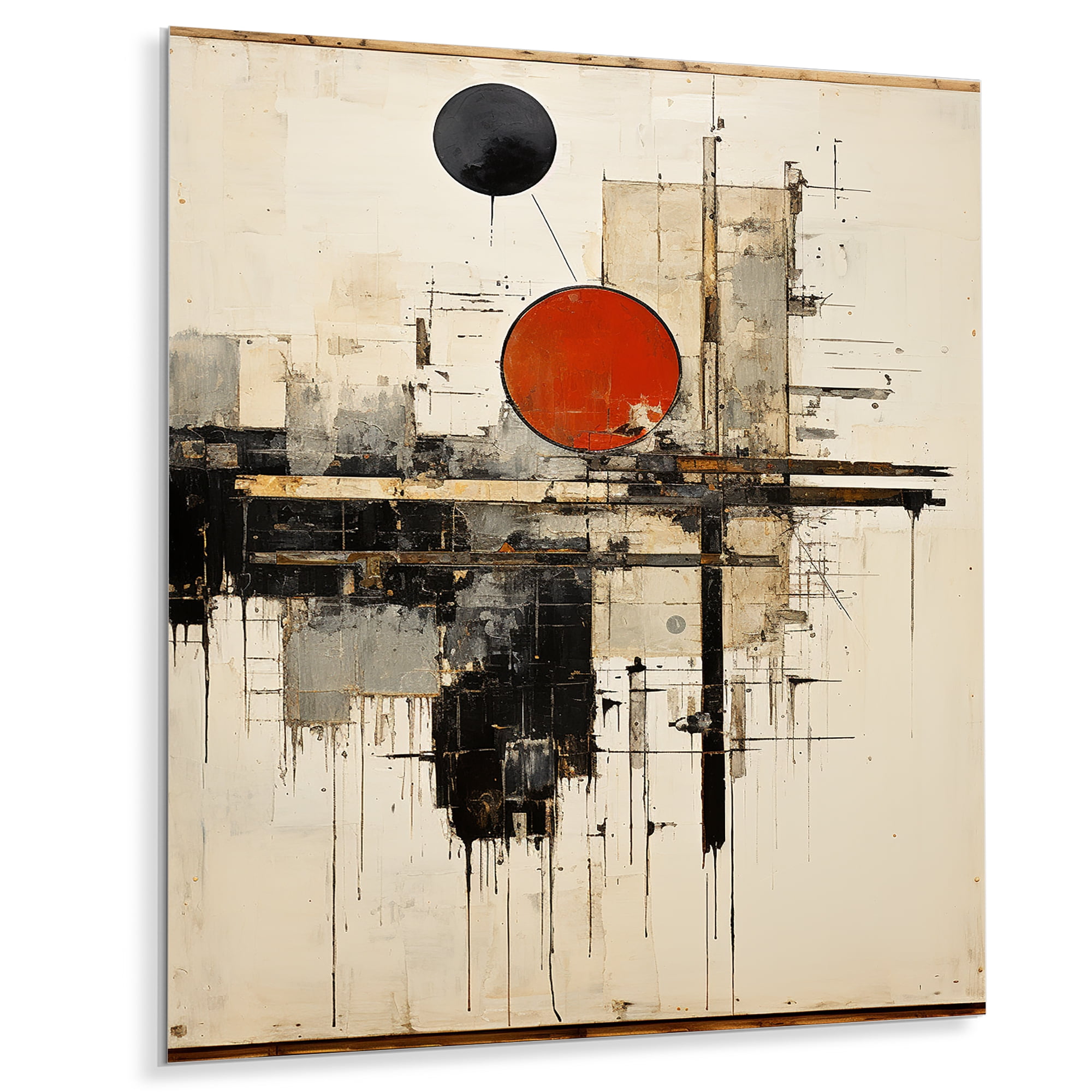 Designart "Squarekazimir Malevichs Constructivism Black painting I ...