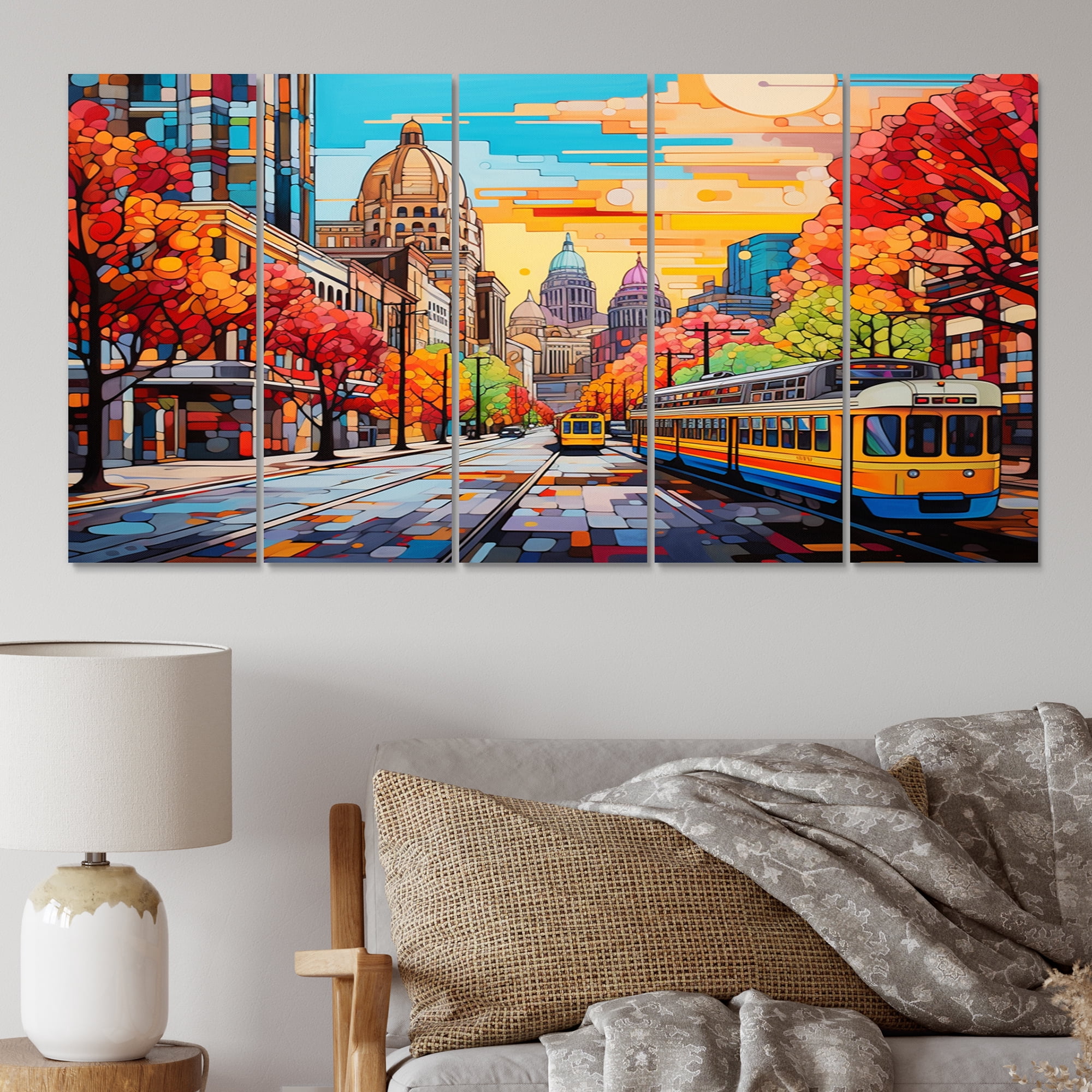 Designart "St. Louis City in Vibrant Colors" Cityscapes Metal Wall Art ...