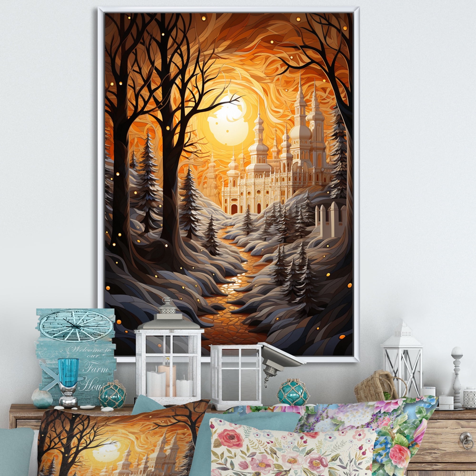 Designart "Star Christianity Nativity art painting II" Religion ...