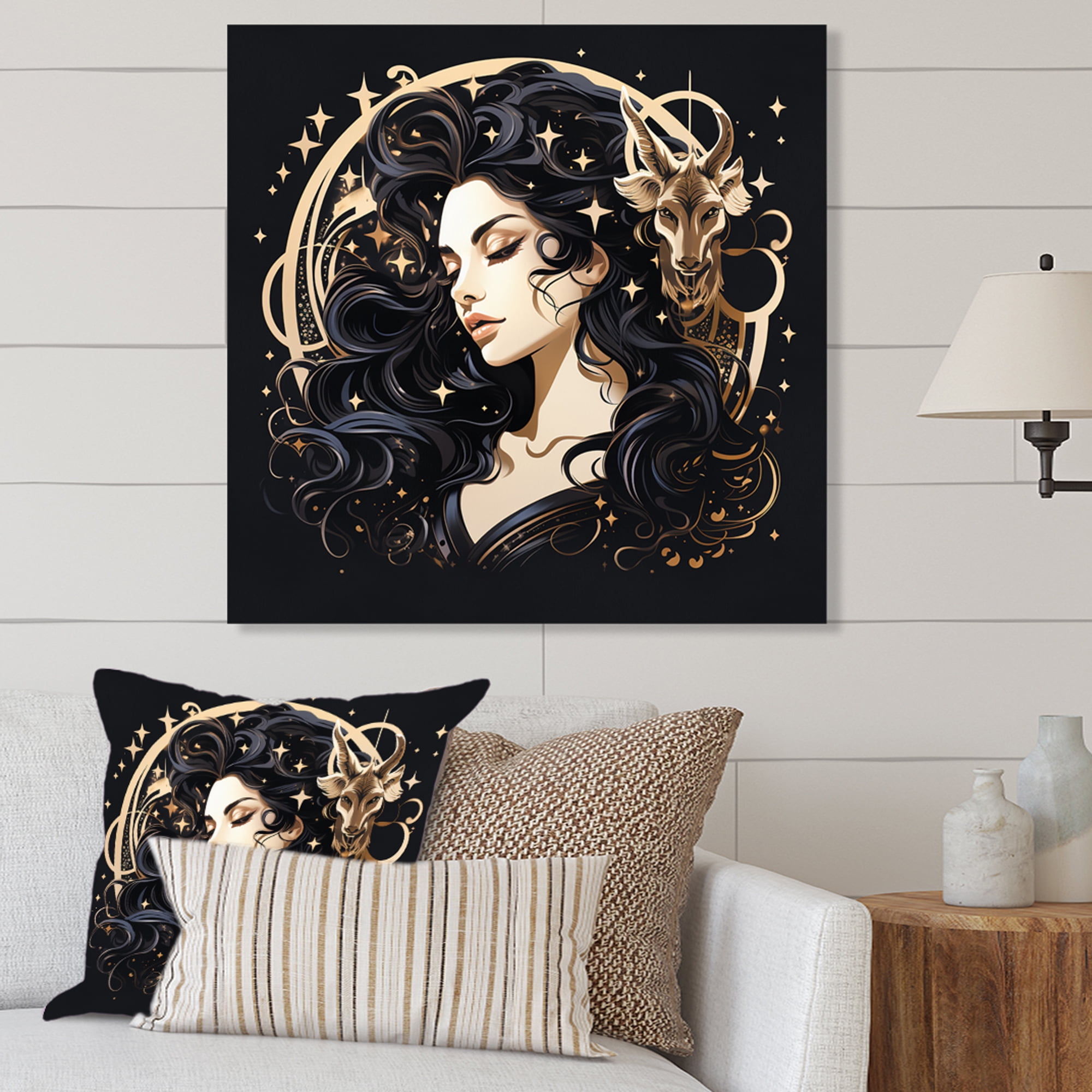 Designart "Stargazing Through the Zodiac VII" Astrology Metal Wall ...