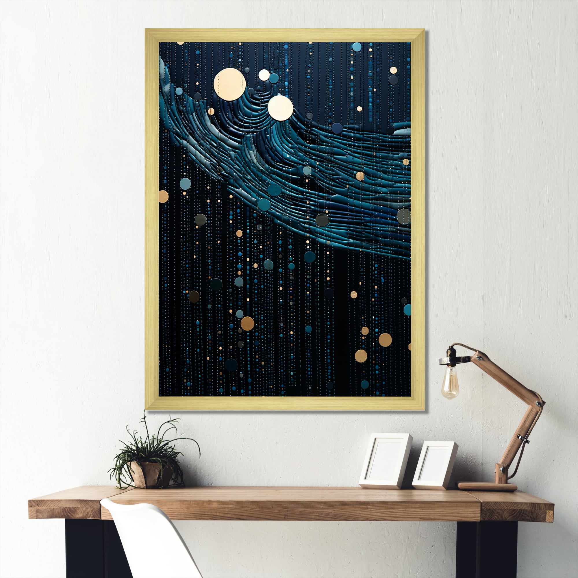 Designart "Starry Night Sky in Indian Art II" People Framed Wall Art ...