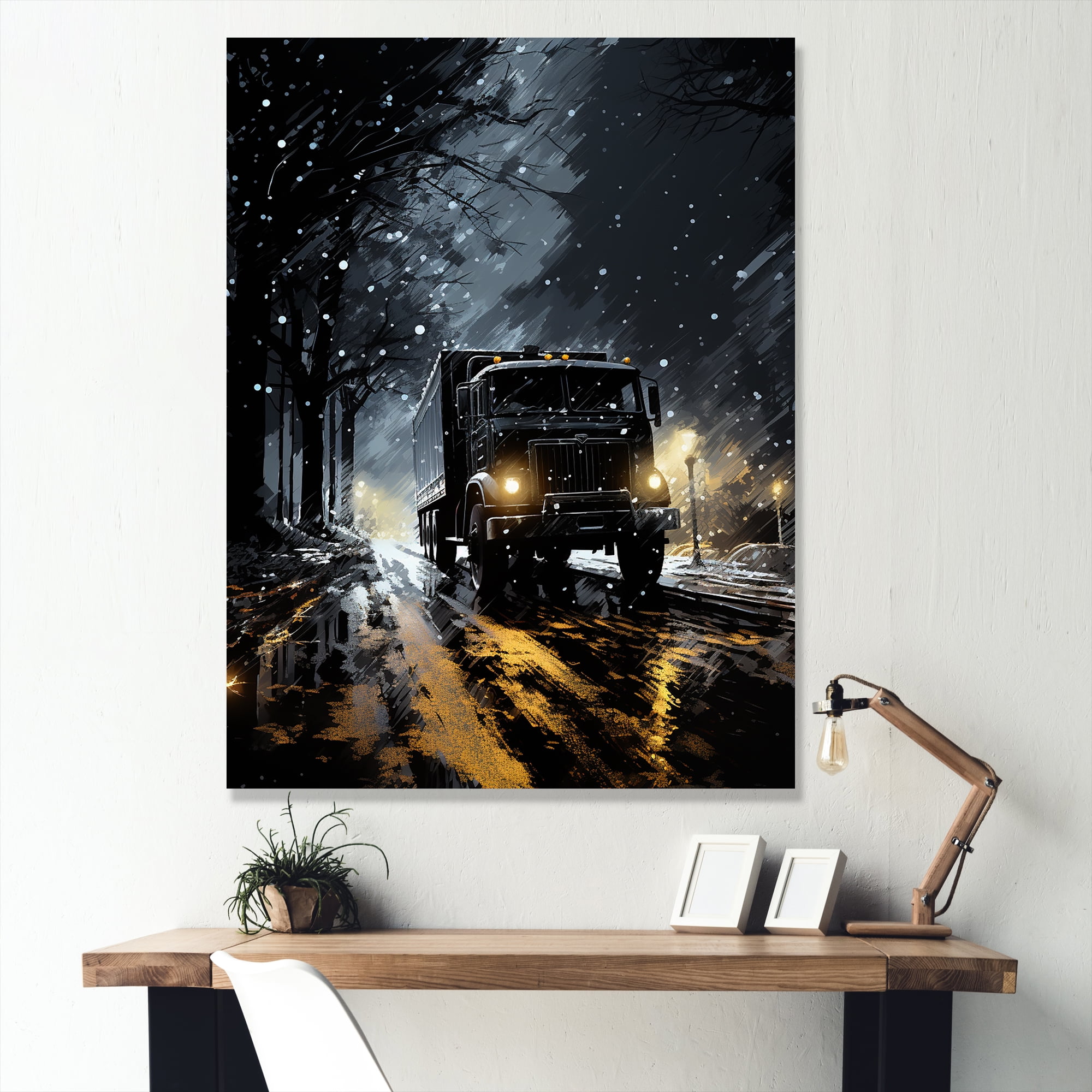 Designart "Stealth Military Vehicle Presence II" Truck Canvas Wall Art ...