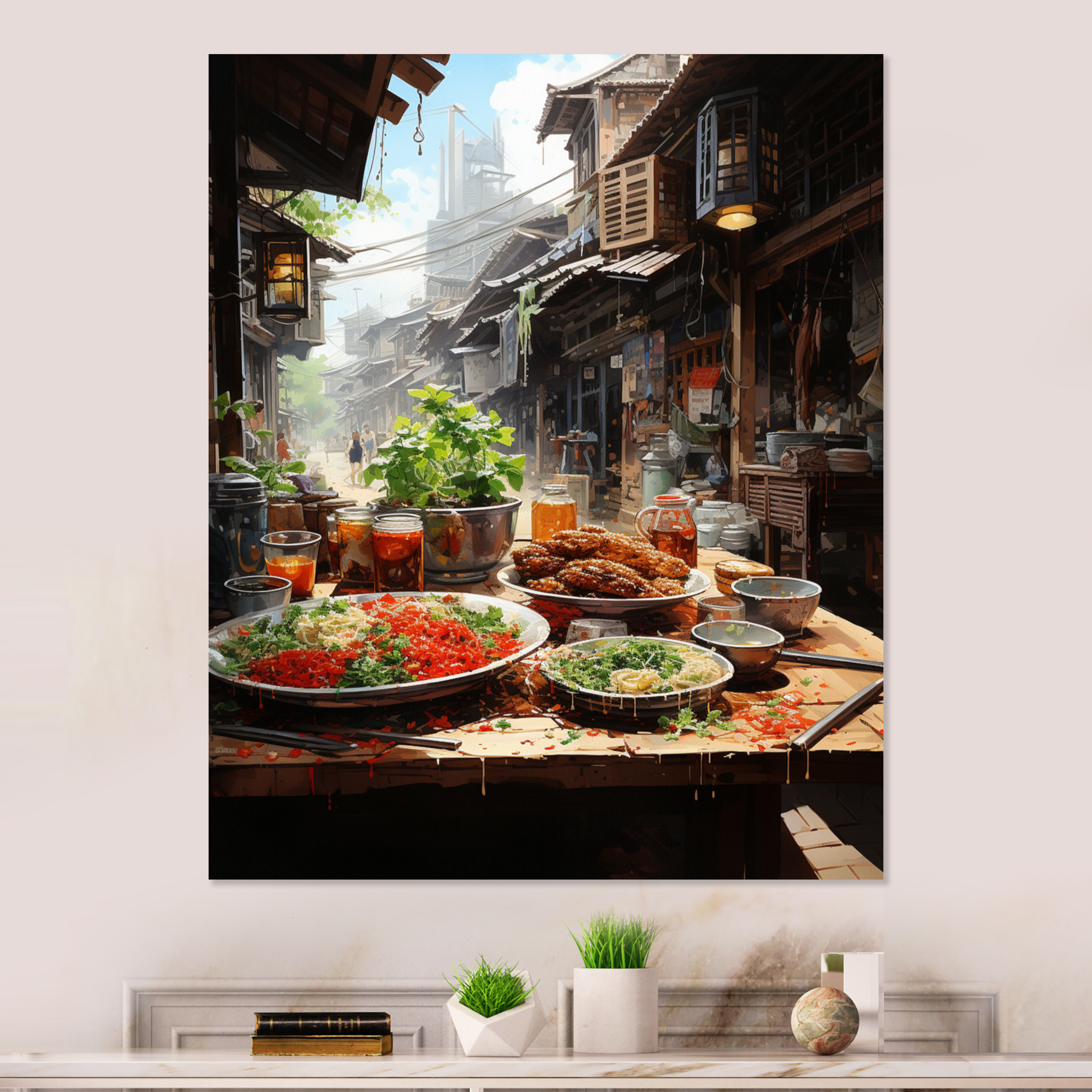 Designart "Street Food in Vietnam III" Vietnam Metal Art Living Room ...