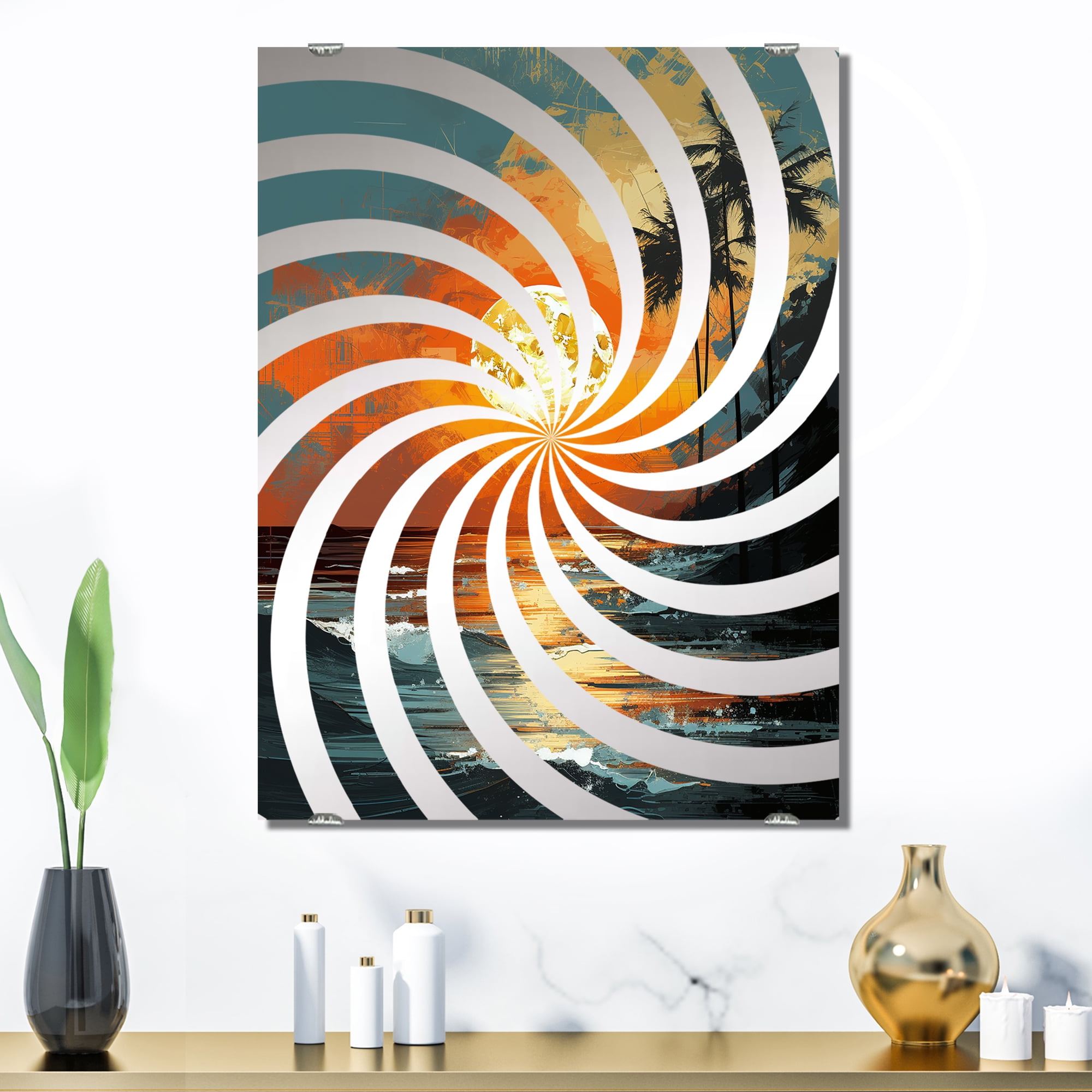 Designart "Strip of Coastal Paradise under Sunset Glow III" Coastal ...