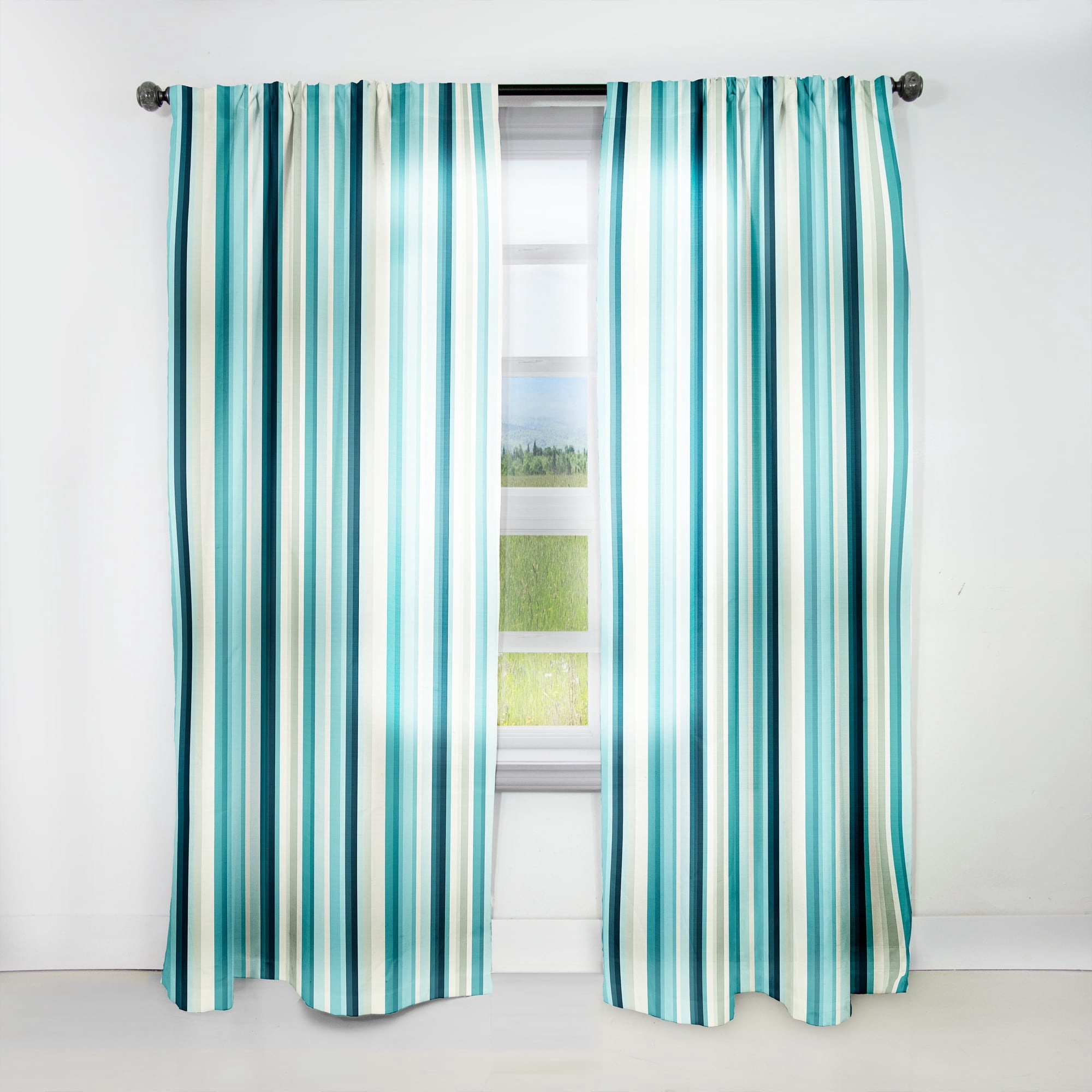 Designart "Striped Pattern Evoking Zen Tranquility" Striped Room ...