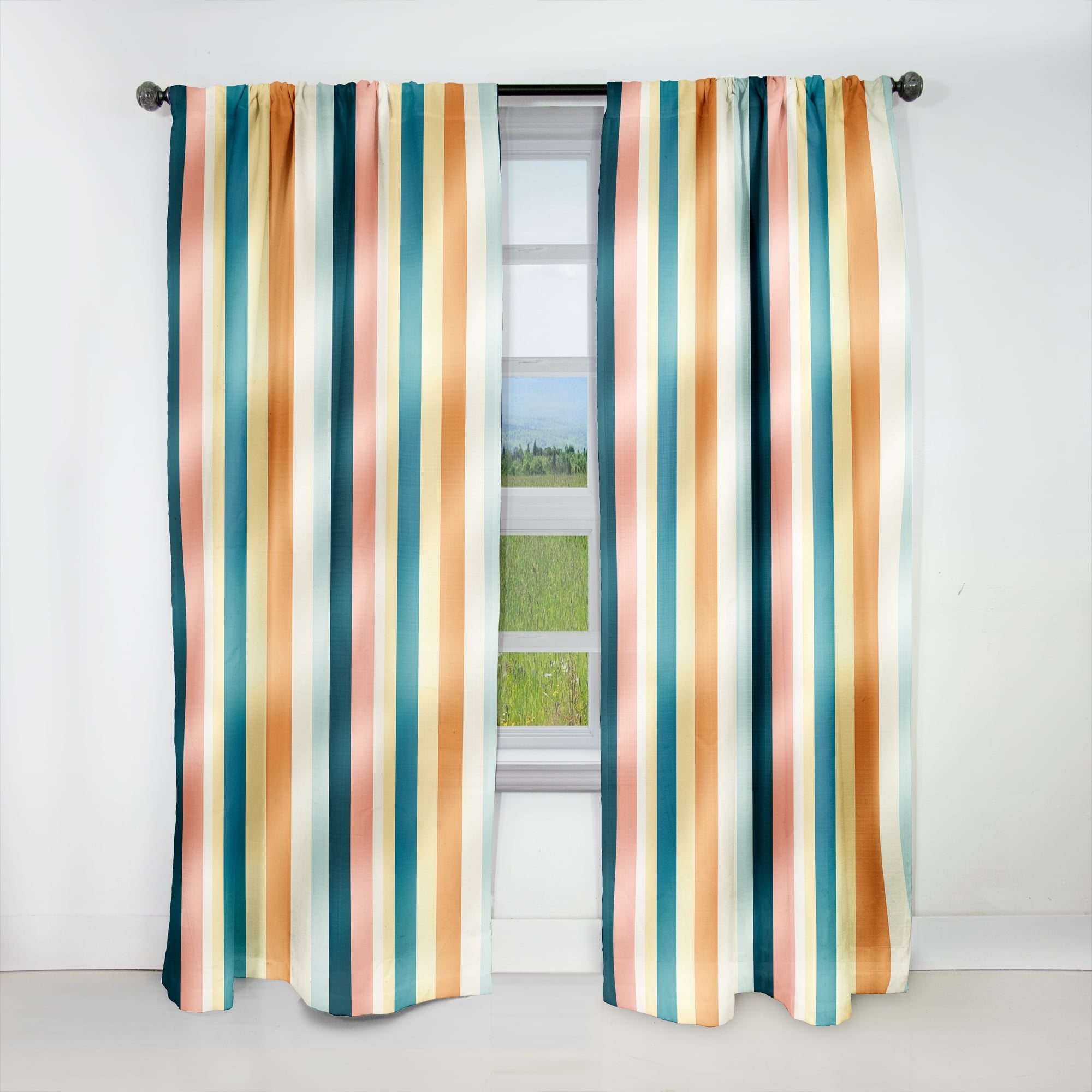 Designart "Striped Pattern With A Nod To Retro Revival I" Striped ...