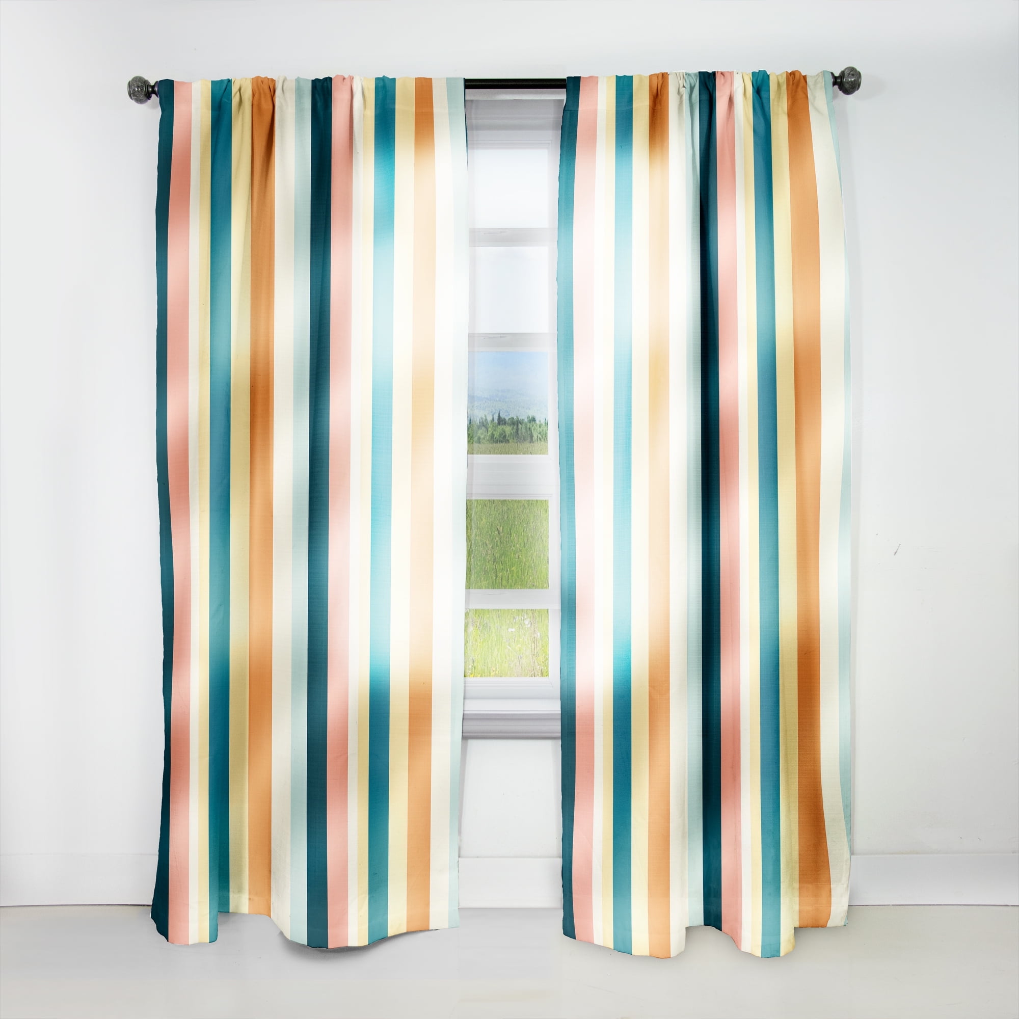Designart "Striped Pattern With A Nod To Retro Revival I" Striped Room ...