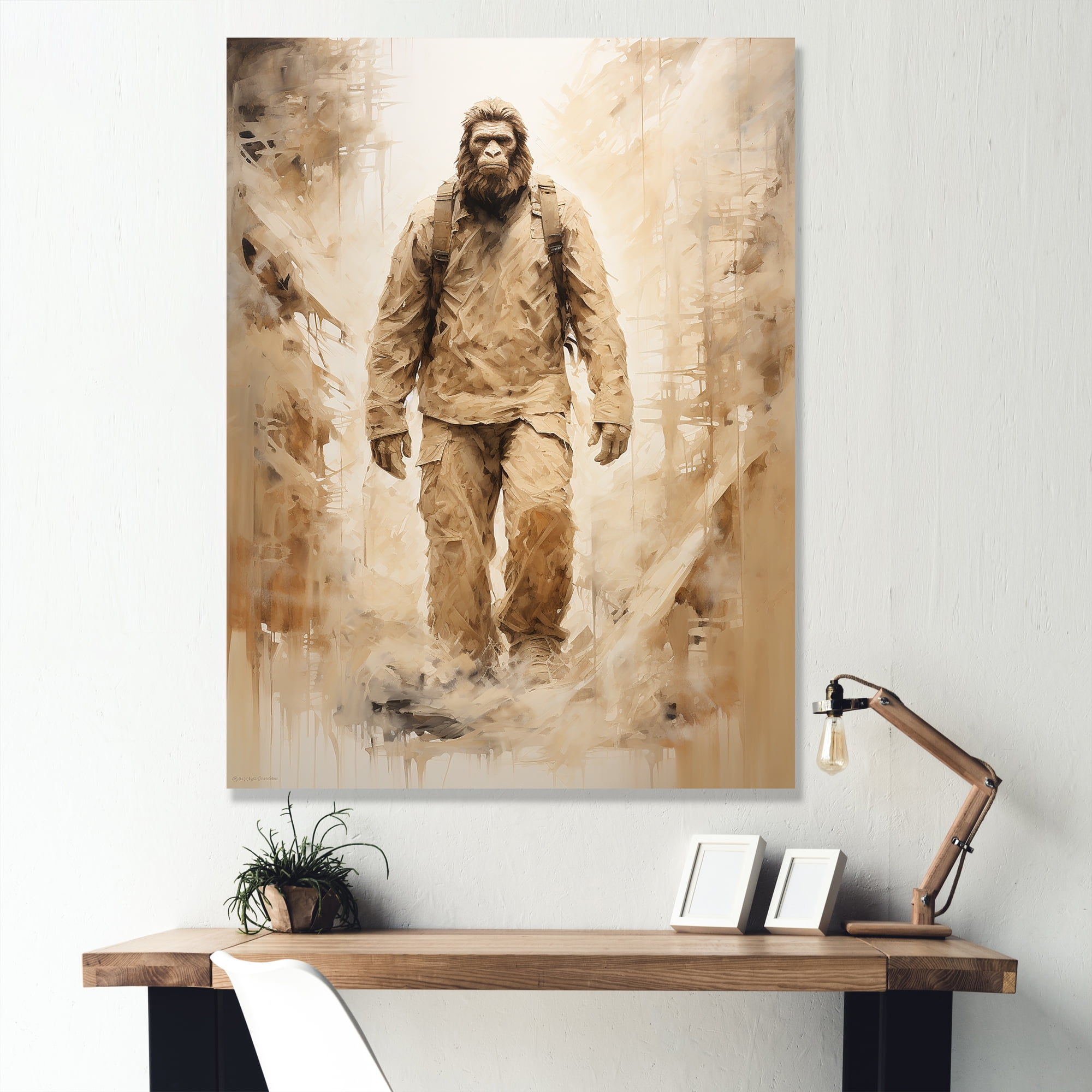 Designart "Strolling Sasquatch In Nature" Bigfoot Wall Decor - Walmart.com