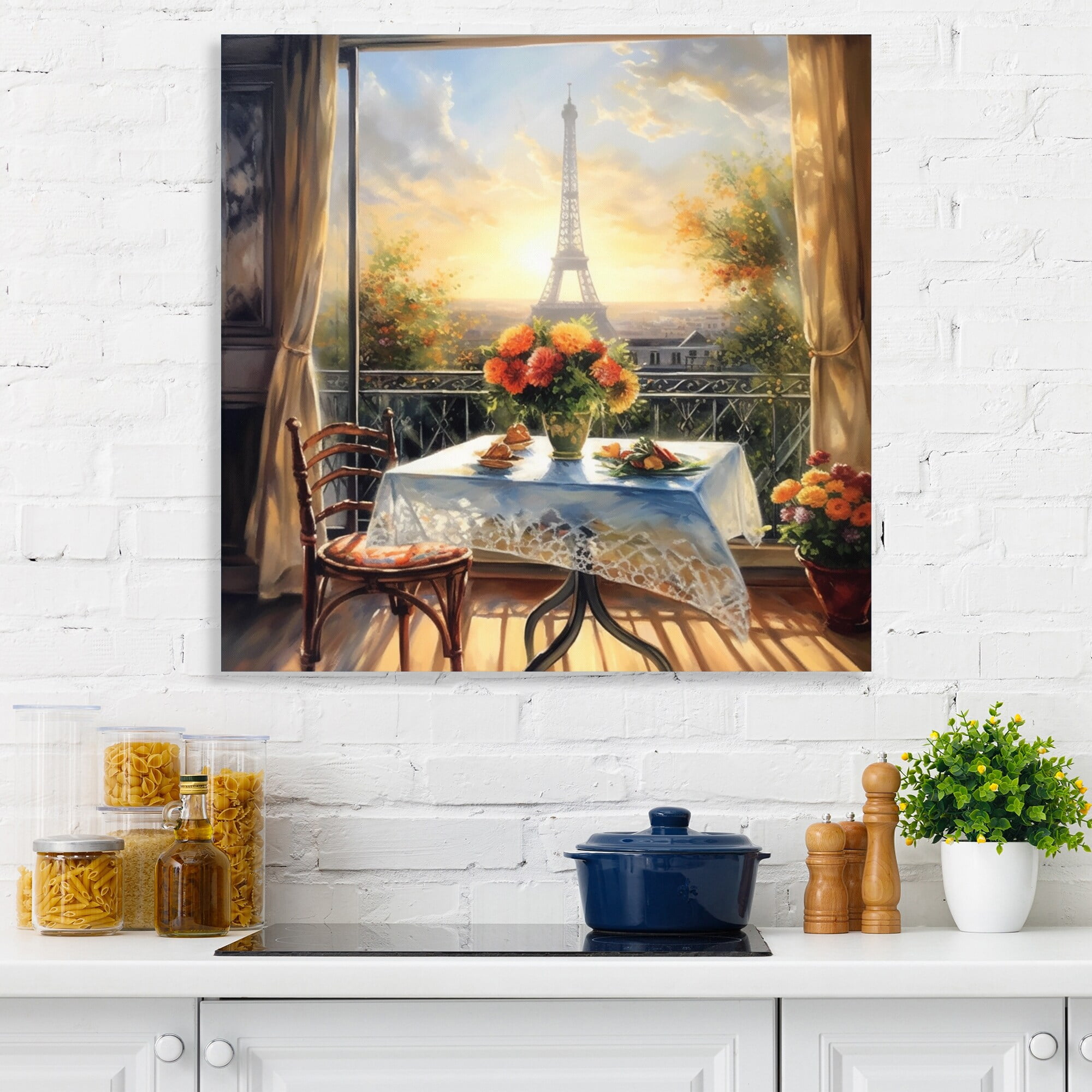 Designart "Stunning Views Of Eiffel Tower II" City Paris Wall Art ...