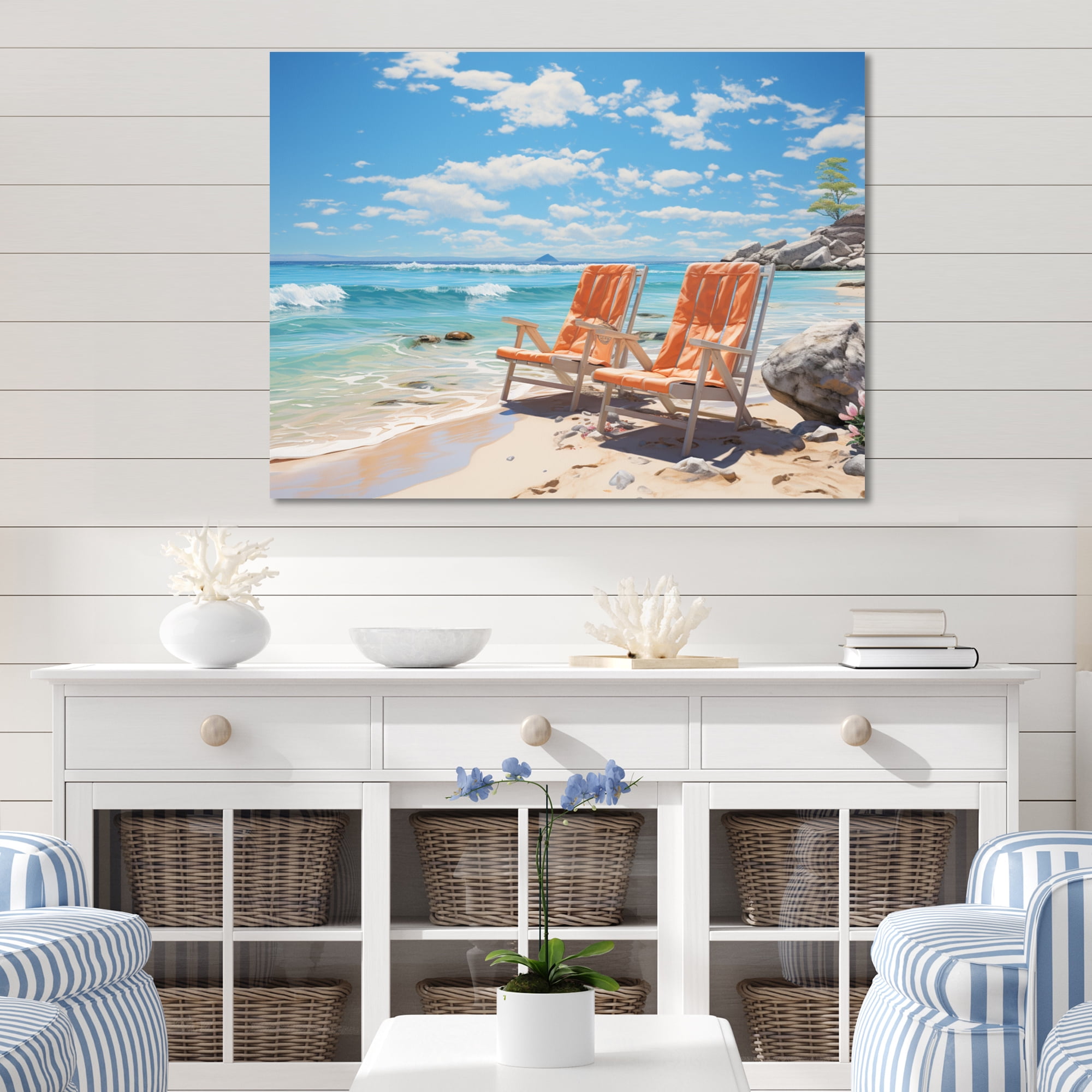 Designart "Sunkissed Sands at the Beach III" Nautical & Beach Metal Wall Decor - Walmart.com