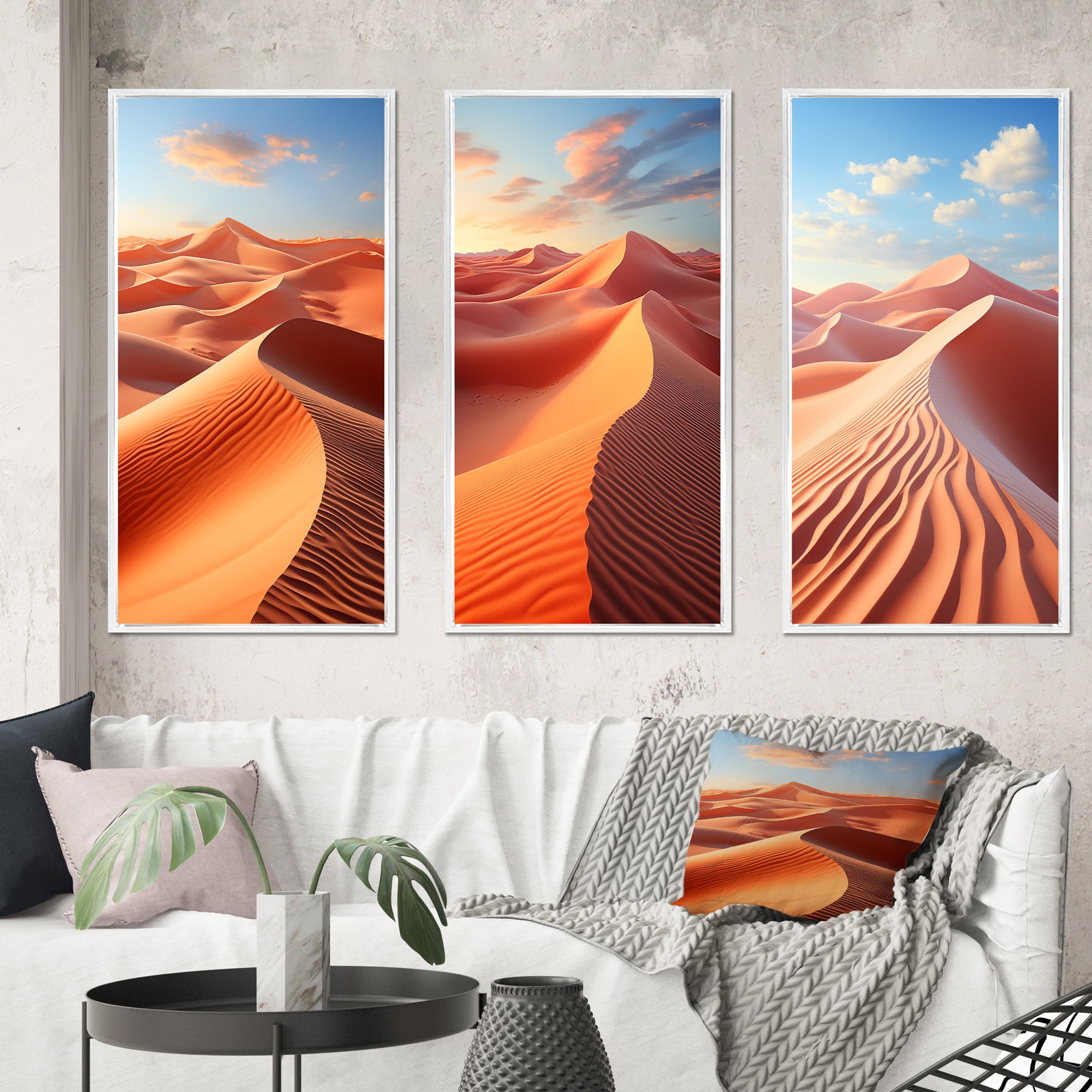 Designart "Sunkissed Sands in a Desert Photo II" Landscape & Nature ...
