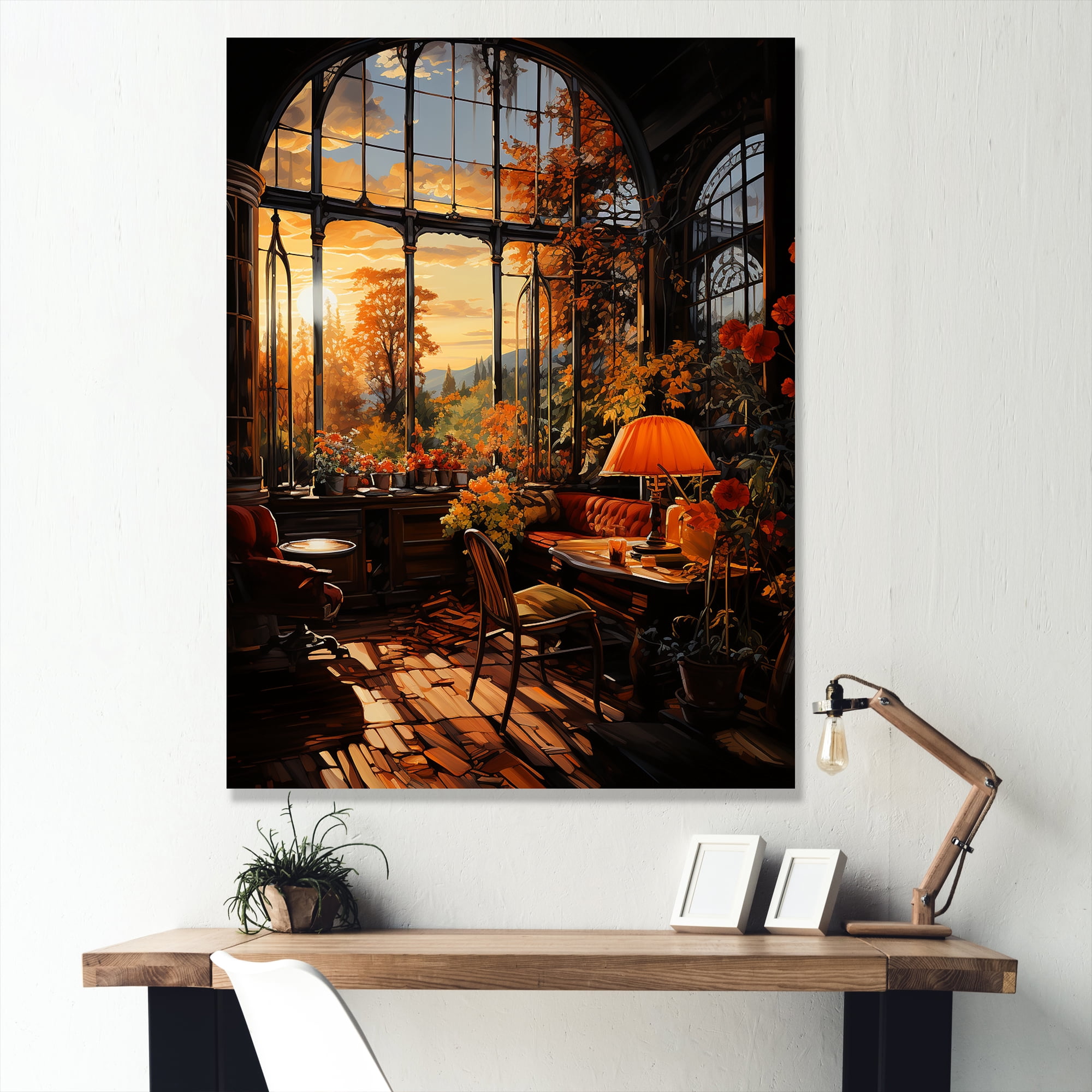 Designart "Sunlit Factory Scenery In The Afternoon" Factories Wall Art ...