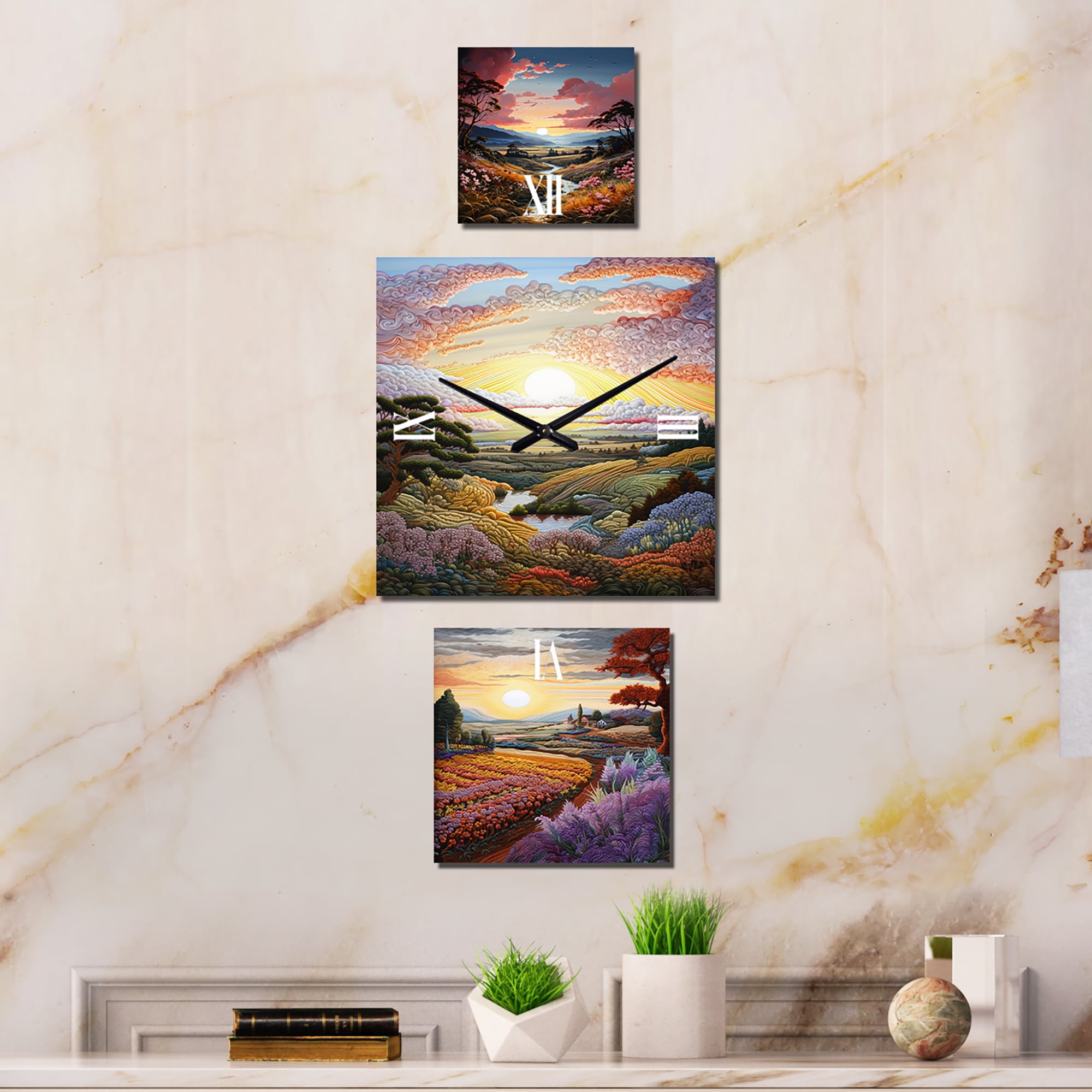 Designart "Sunrise Over the Countryside in Provence" Countryside ...