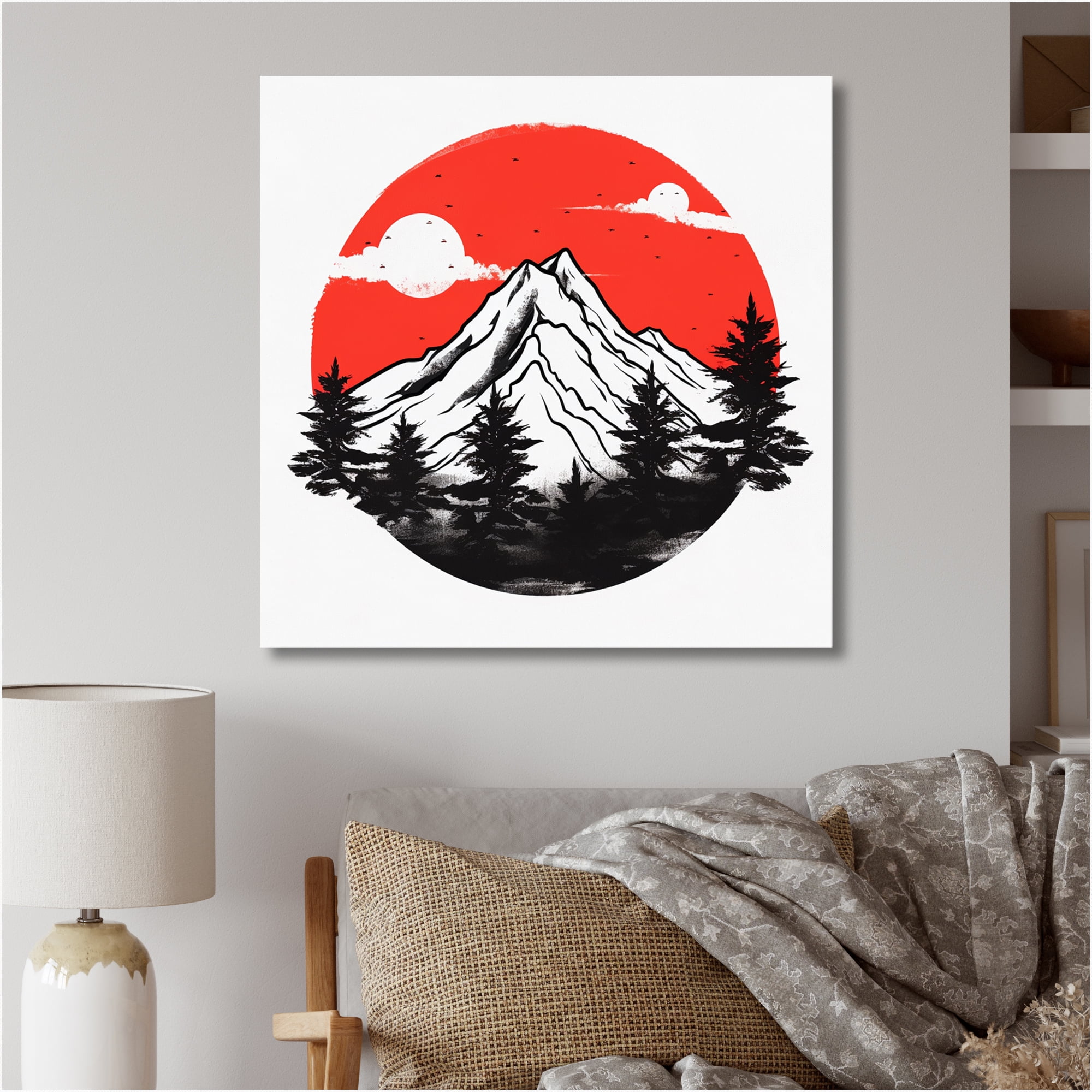 Designart "Sunrise Over the Samurai Land of Japan V" Japanese Metal Art ...