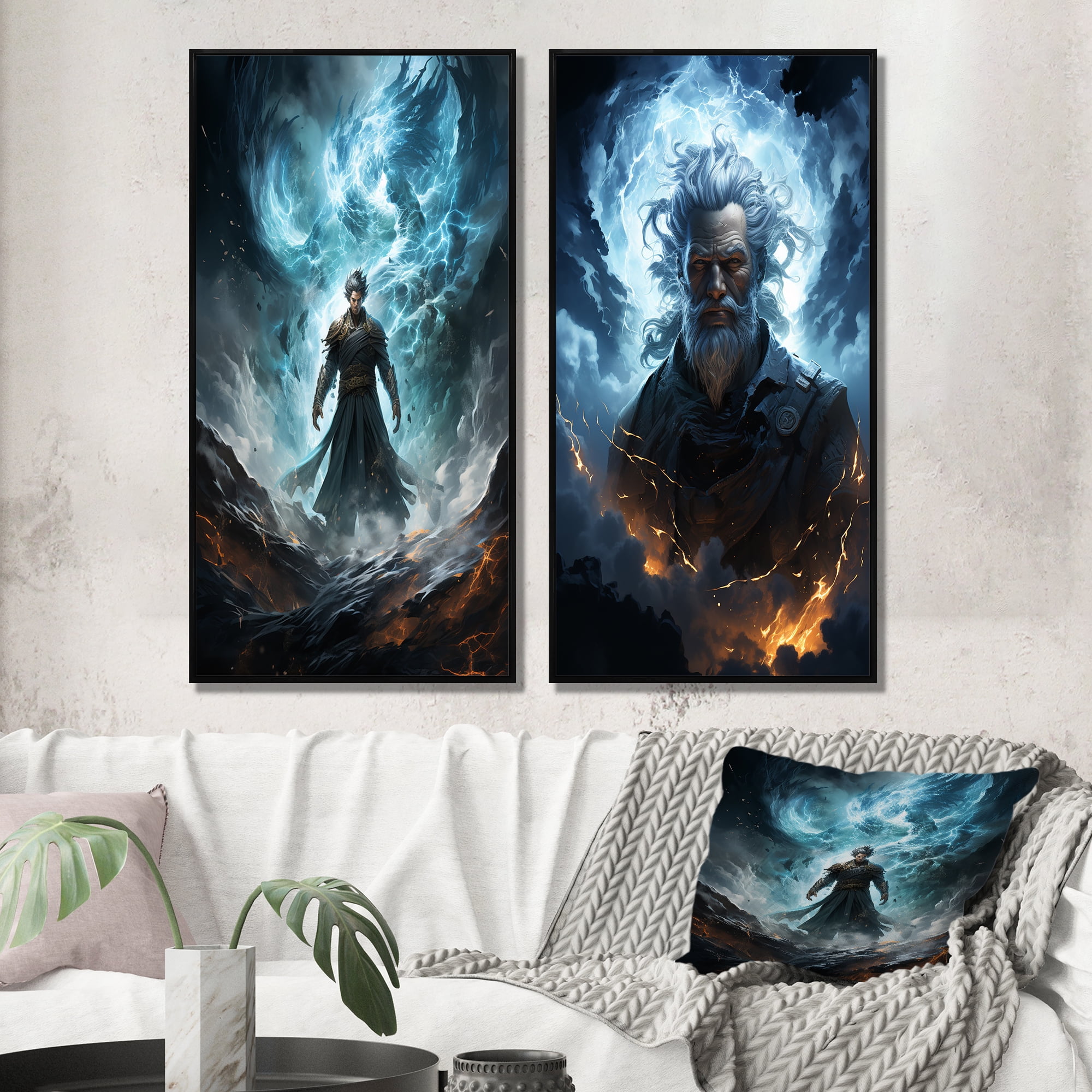Designart "Superhero with Great Power IV" Superheros Framed Wall Art ...