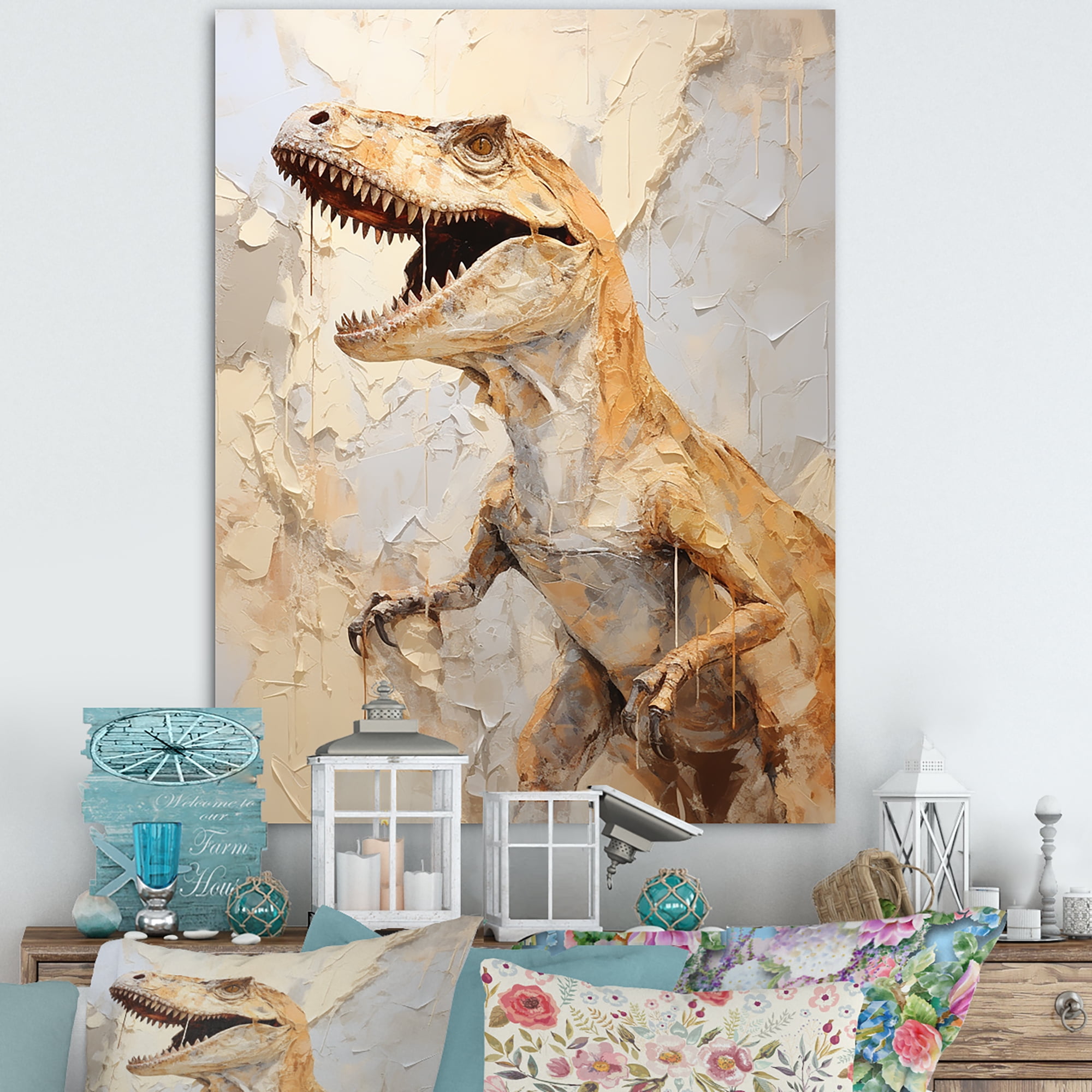 Designart "Supreme Tyrannosaurus Rex" Dinosaur Wall Decor - Walmart.com